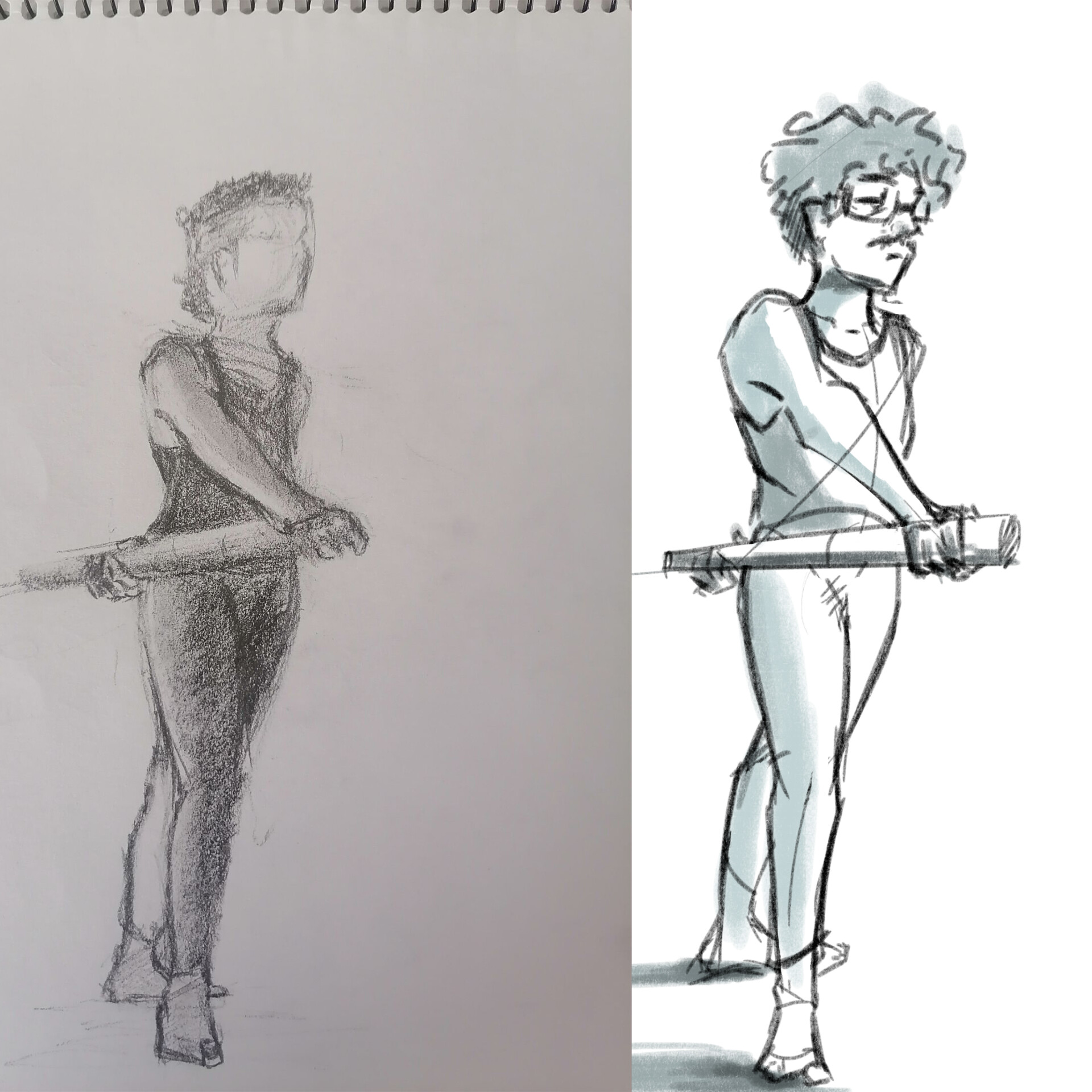 ArtStation - Estudios de estilización anatómica (modelo en vivo)