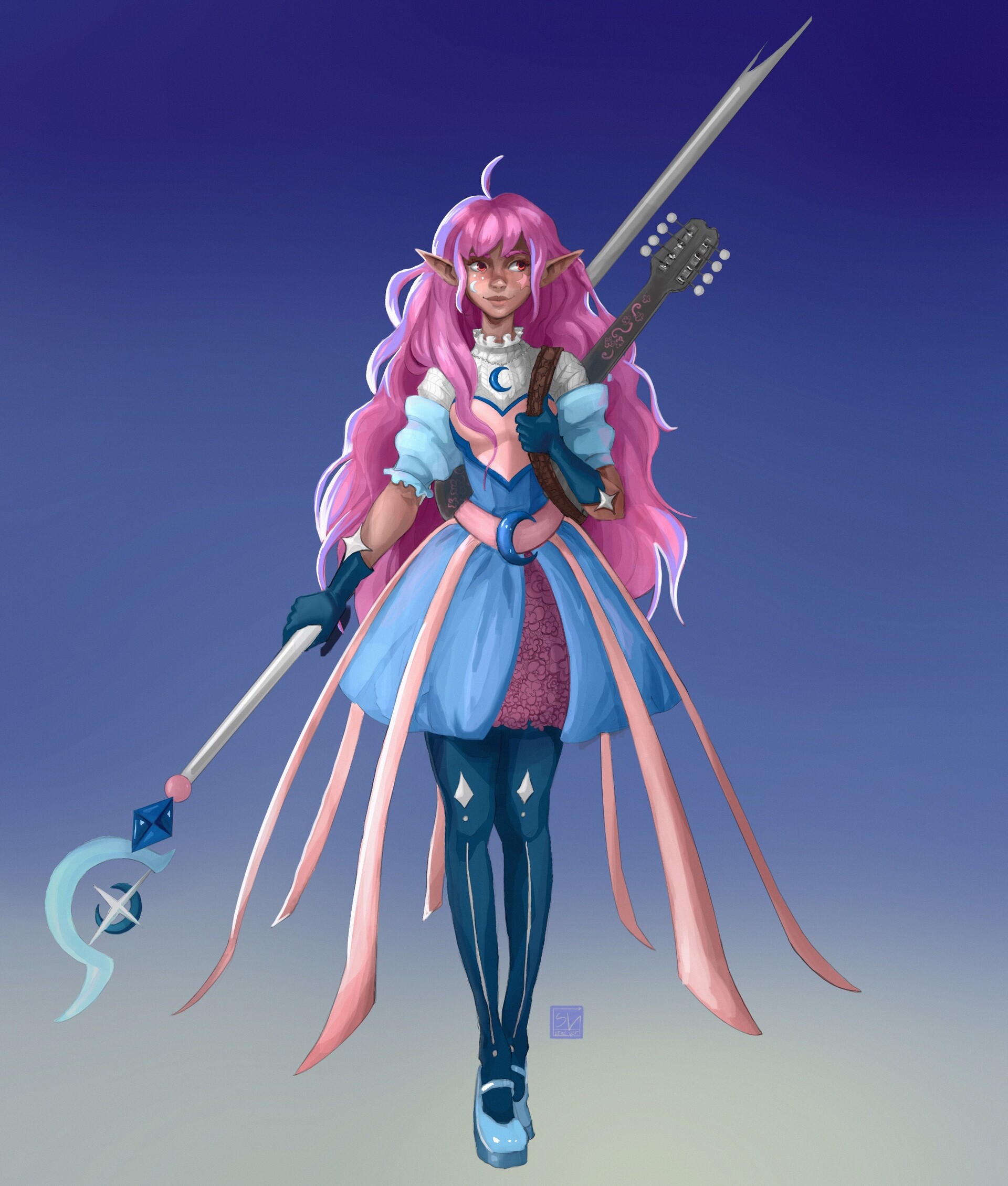 ArtStation - Dnd dhampir bard