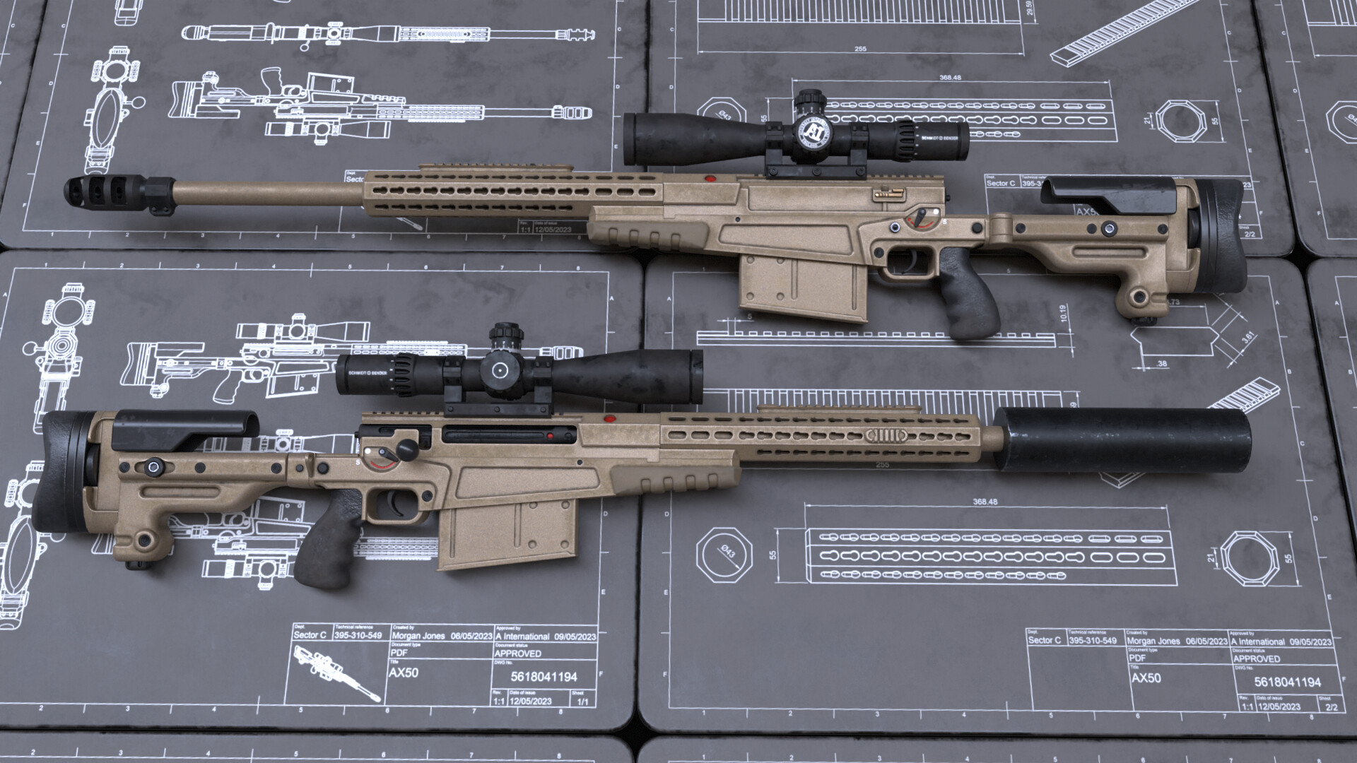 ArtStation - AX50 Sniper Rifle