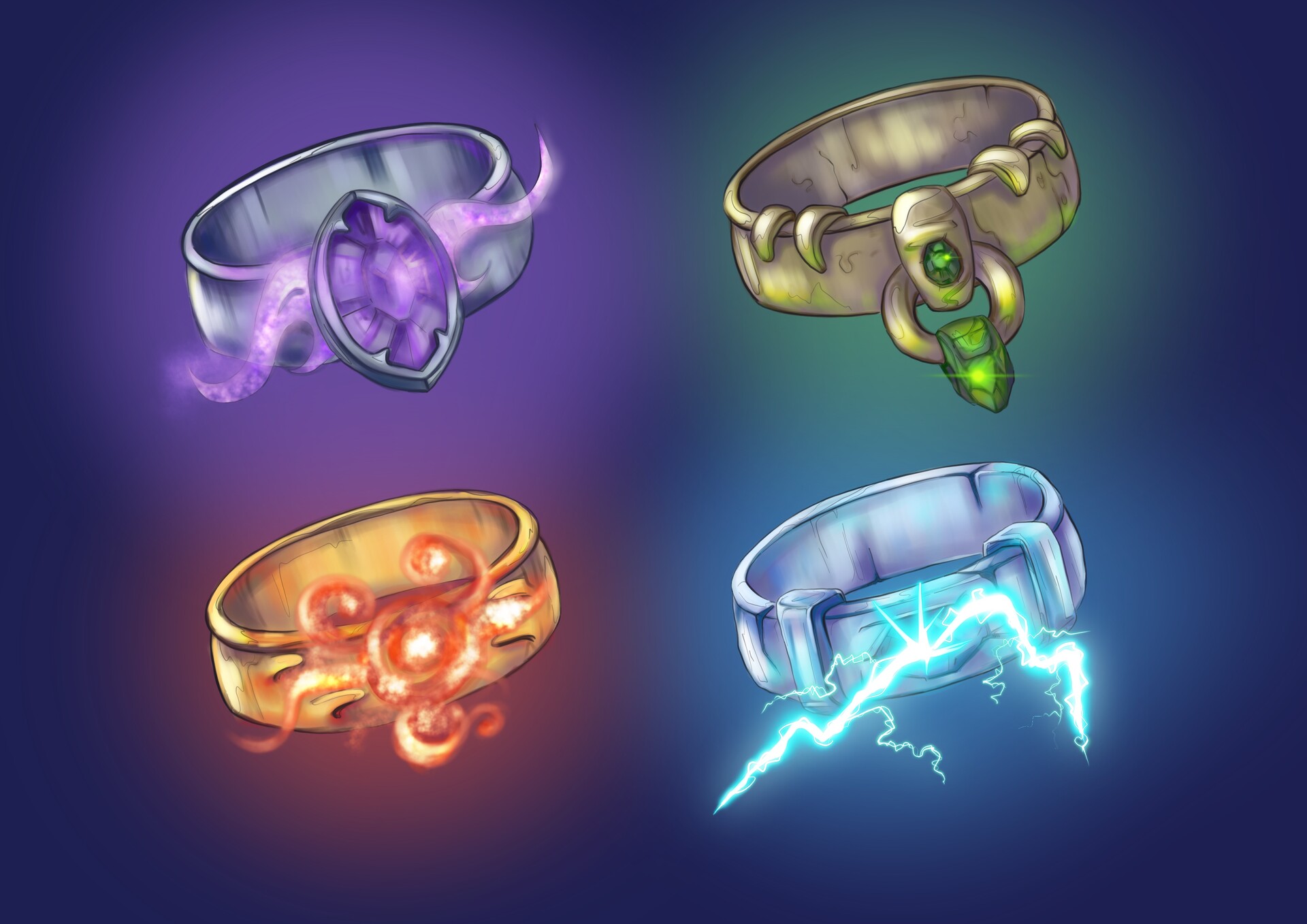 ArtStation - magic rings
