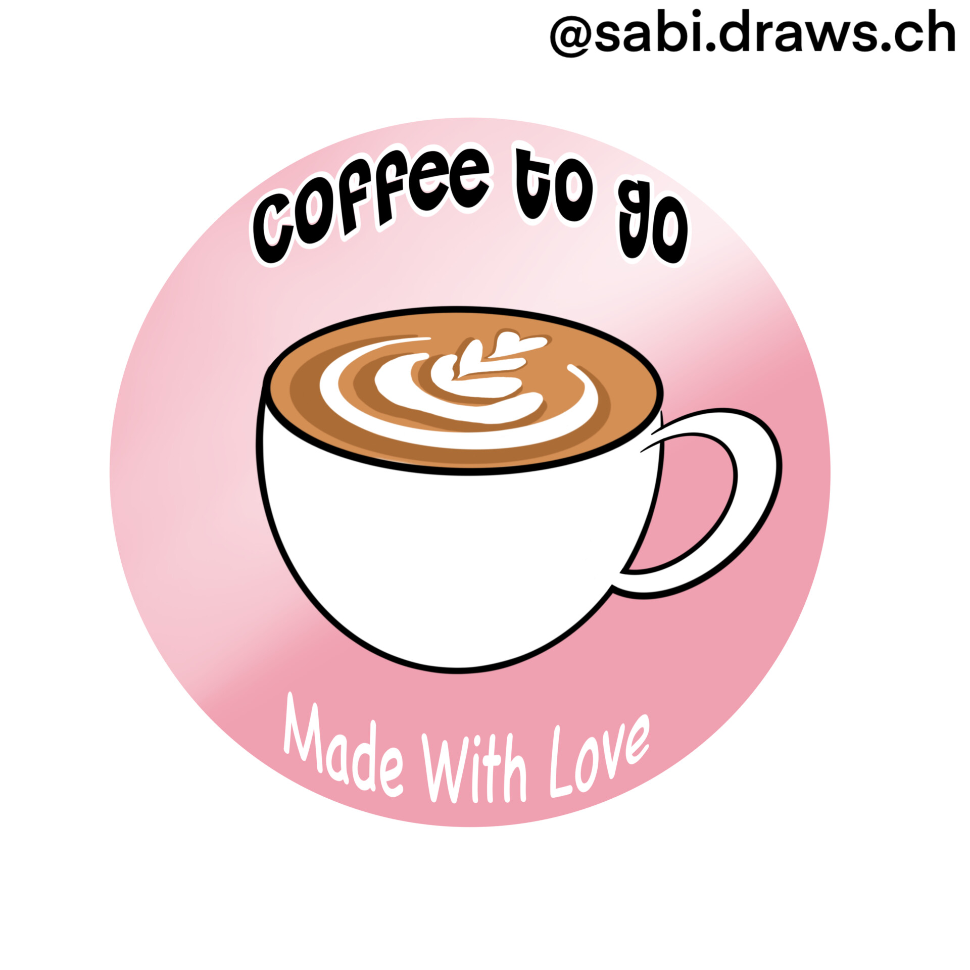 ArtStation - Coffeeshop logo pink