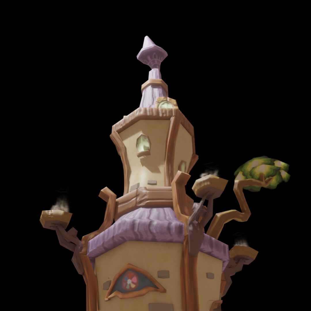 ArtStation - Low Poly Wizard Tower