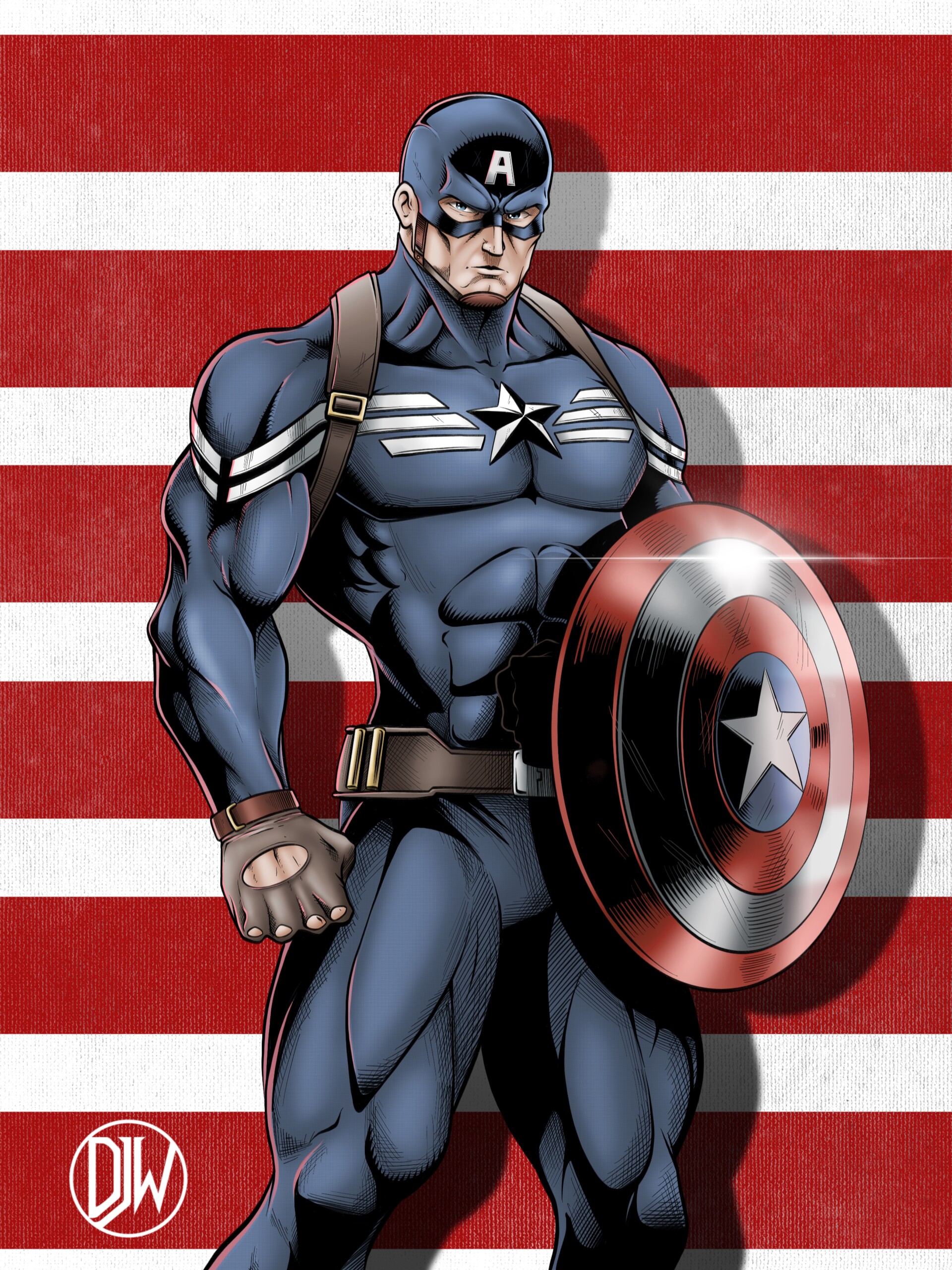 how to color captain america