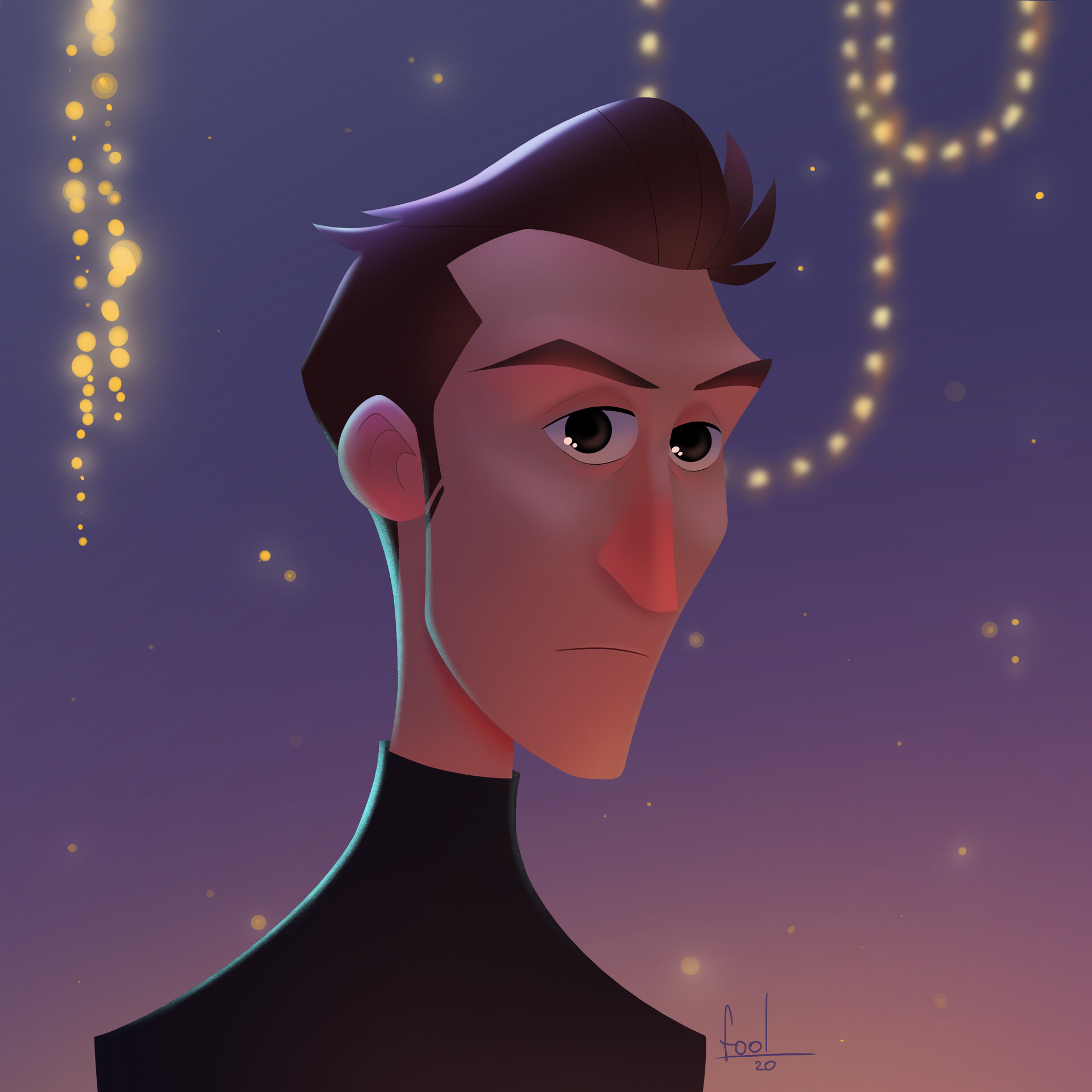 ArtStation - Character concept of a friend in the style of Netflix's ...