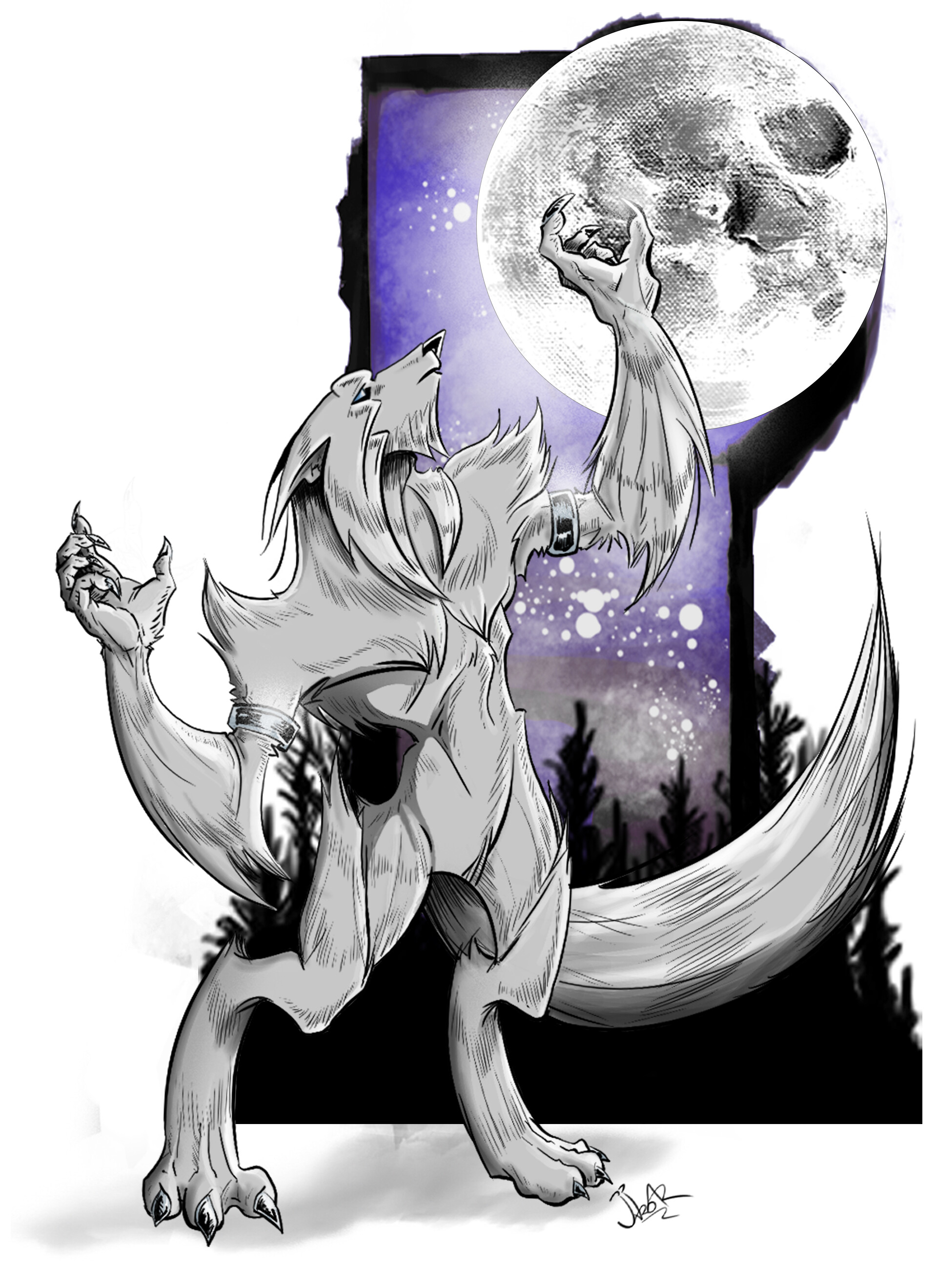 ArtStation - Silver Werewolf - OC Character