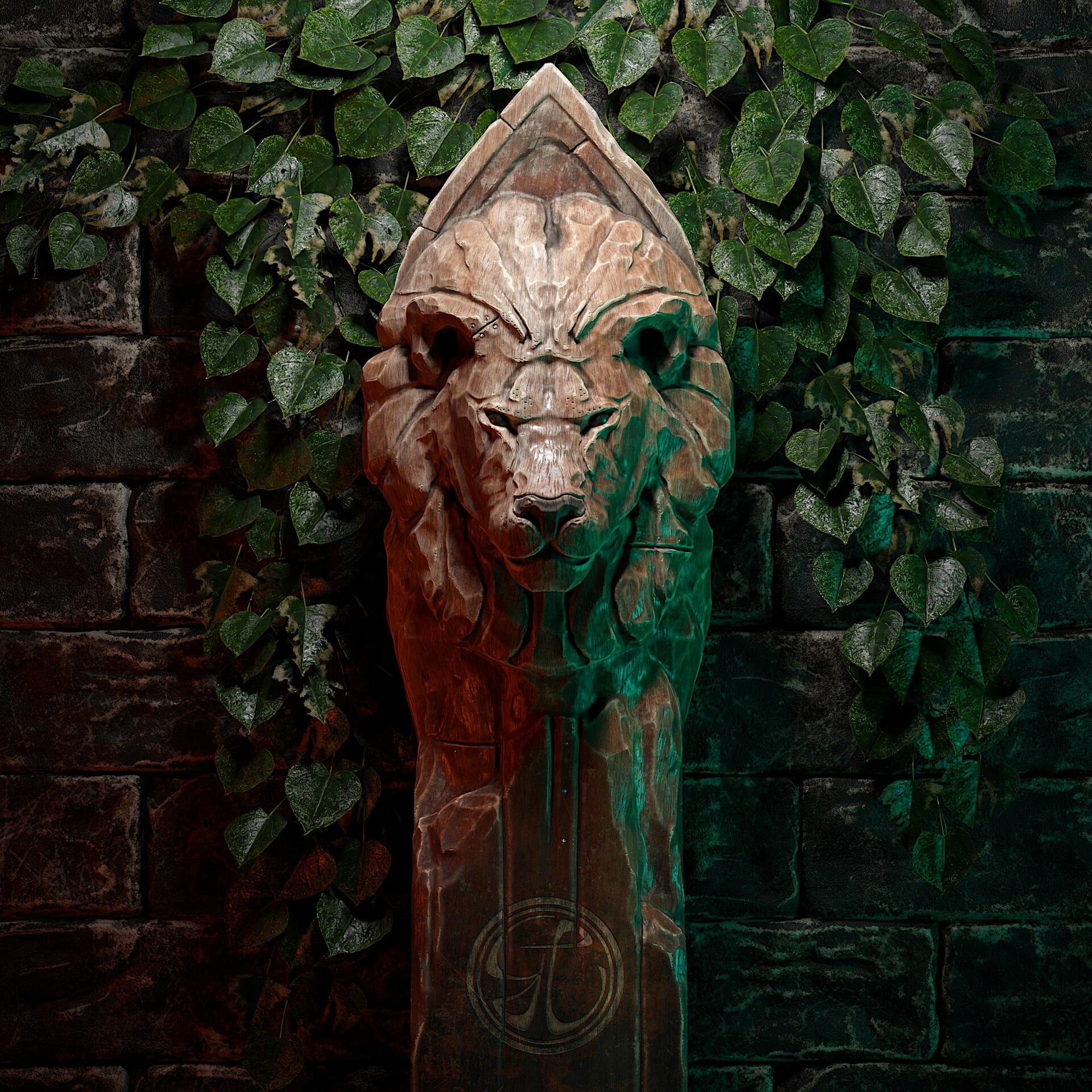 ArtStation - Game-ready Lion Statue