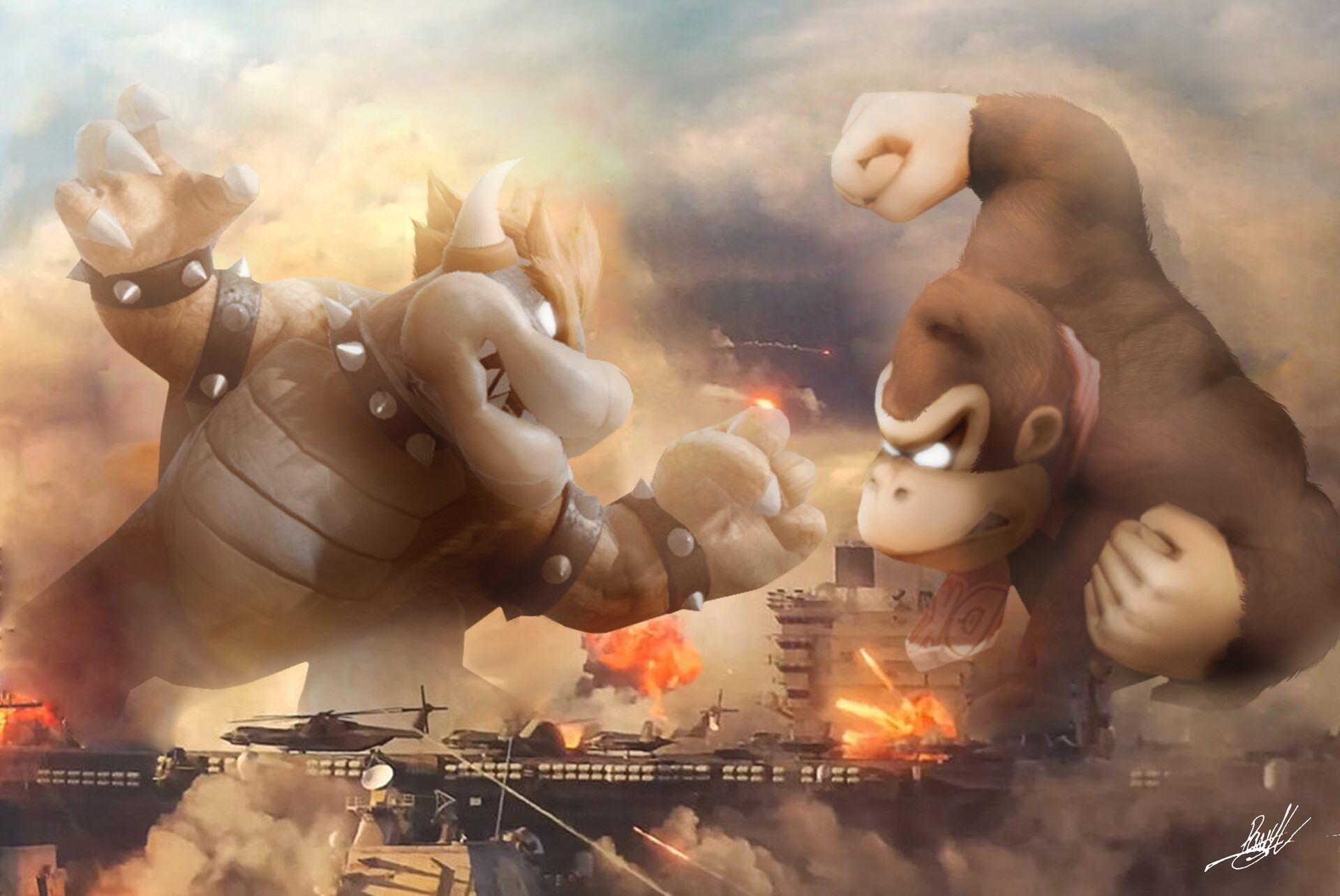 Godzilla Vs Bowser