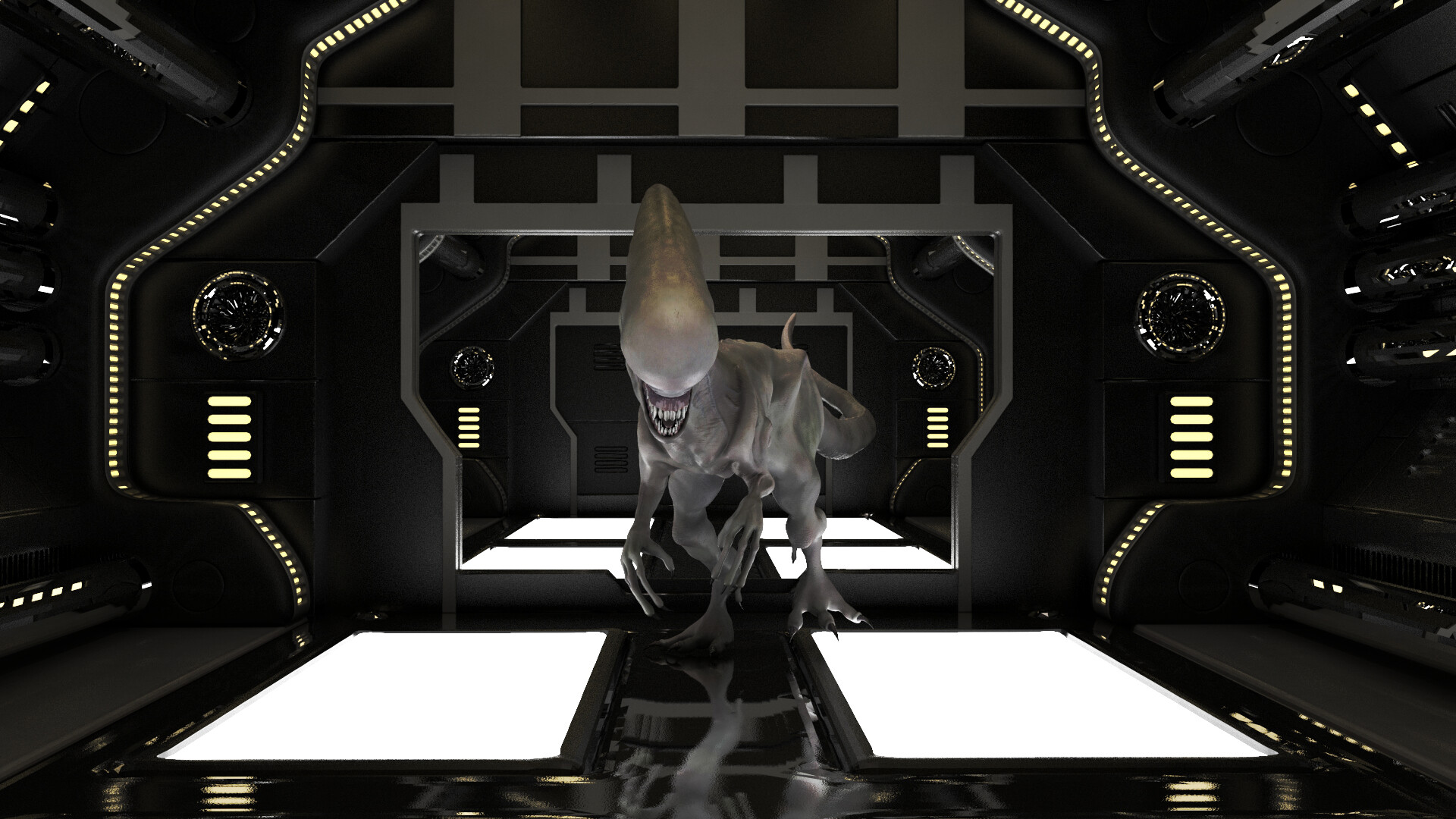 ArtStation - Alien X Jurassic Park