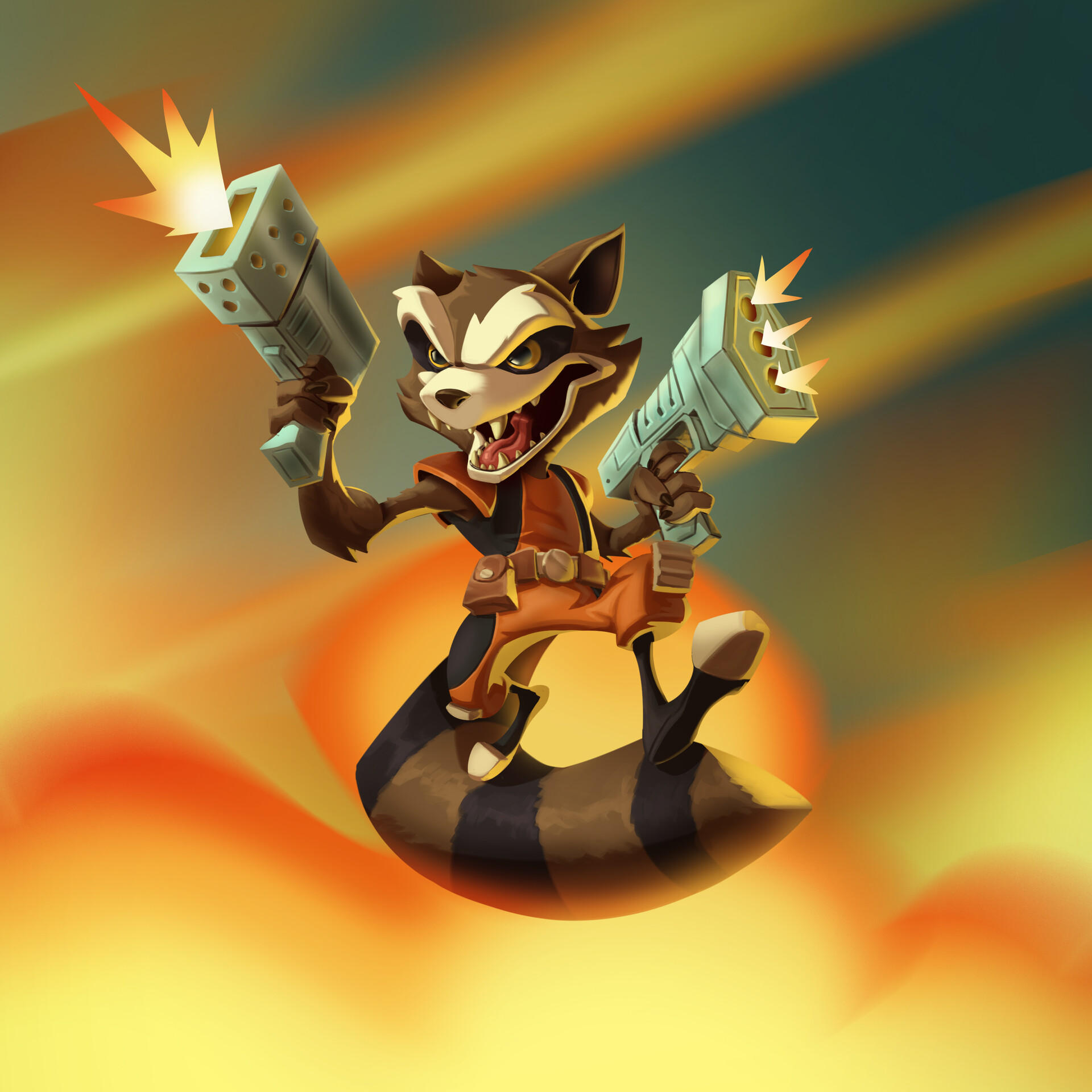 ArtStation - Rocket Raccoon Fanart