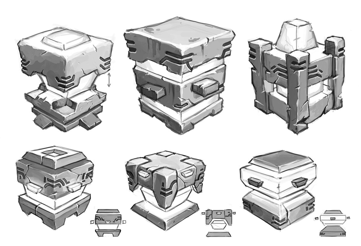 Danny Beck - Concept Art - Game Project (stylized sci-fantasy)