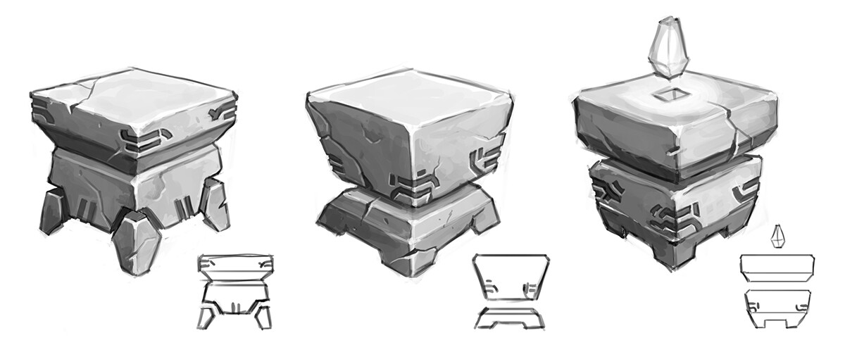 Danny Beck - Concept Art - Game Project (stylized sci-fantasy)