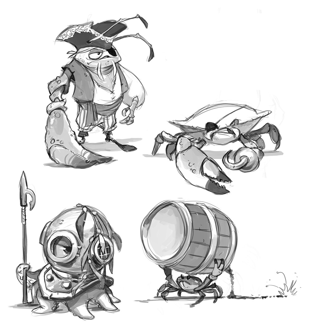 Danny Beck - Concept Art - Game Project (stylized sci-fantasy)