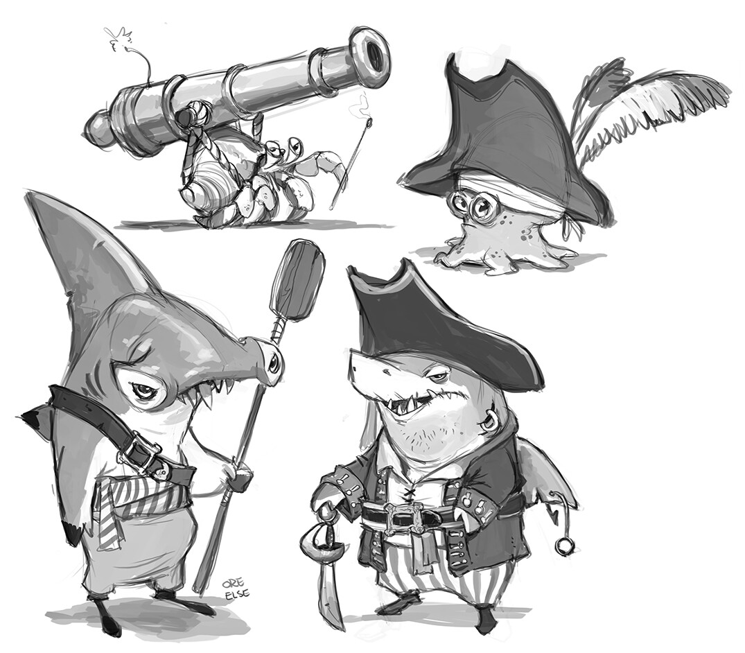 Danny Beck - Concept Art - Game Project (stylized sci-fantasy)