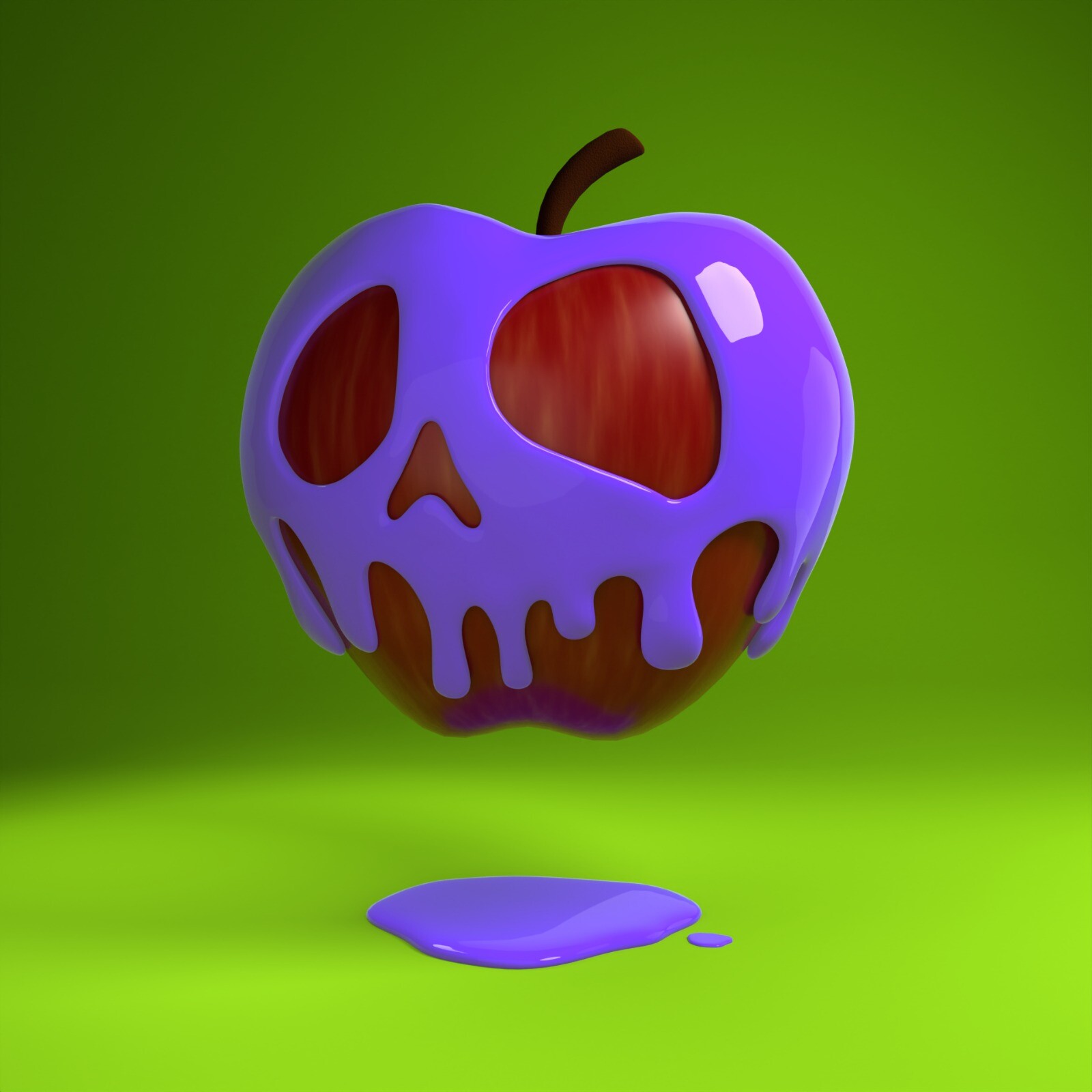 Snow White Apple Illustration