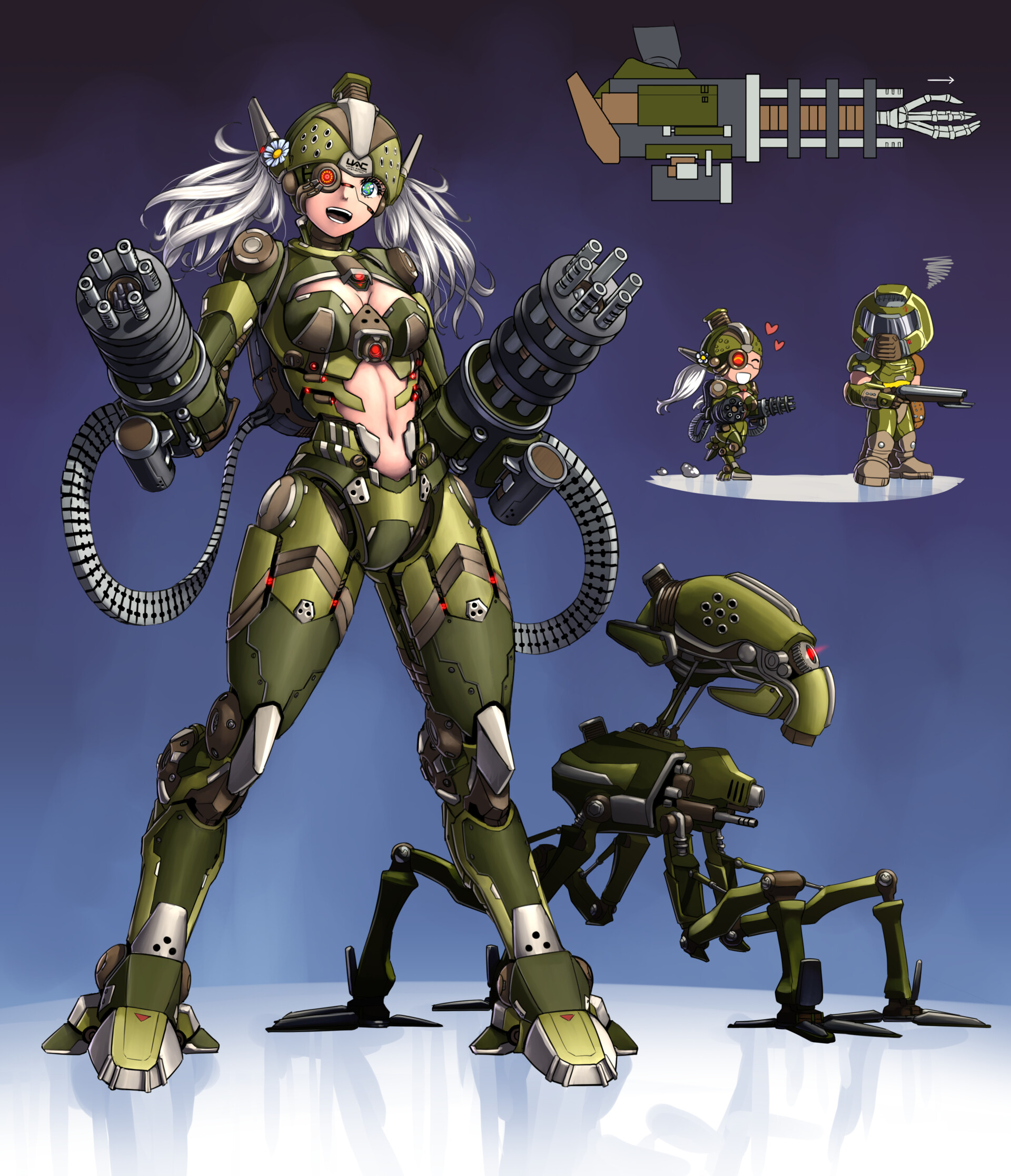 ArtStation - Sentry Bot gijinka - "Day of Wrath"