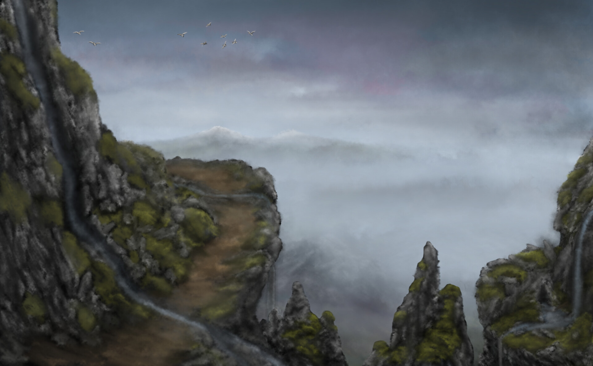 ArtStation - Moss Mountain And The Monoliths
