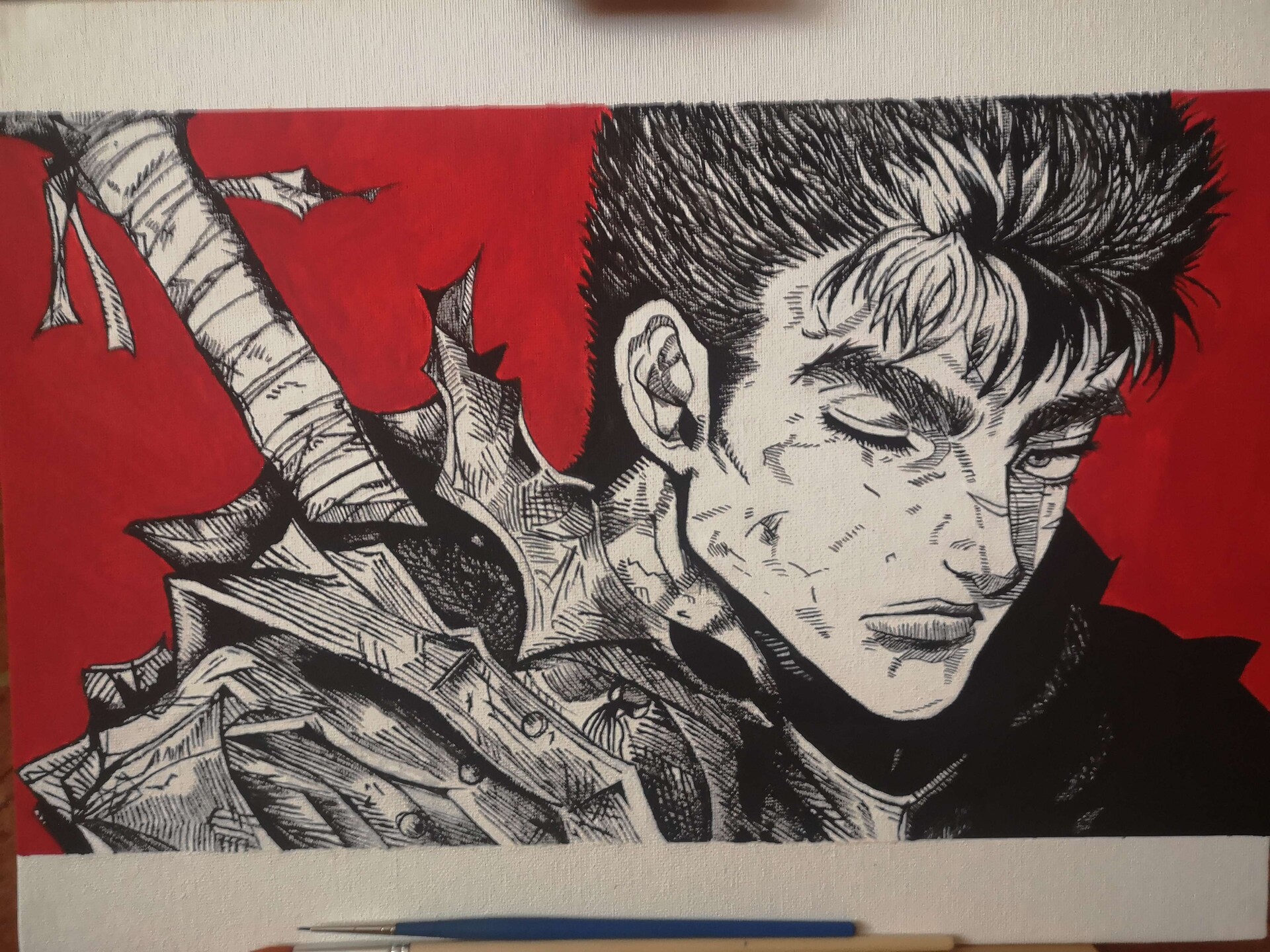 ArtStation - Guts acrylic painting