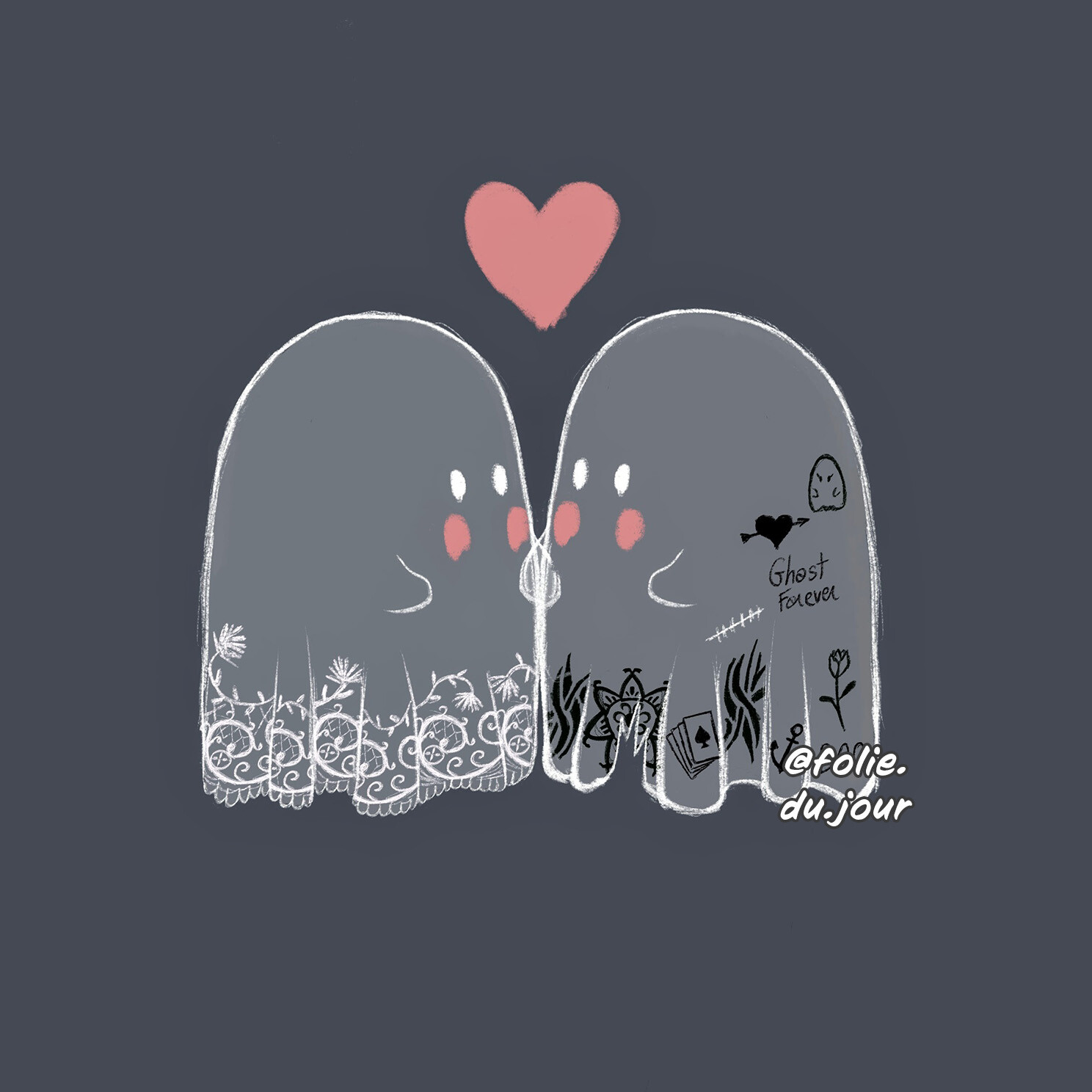 ArtStation - Ghosts in Love - opposites attract