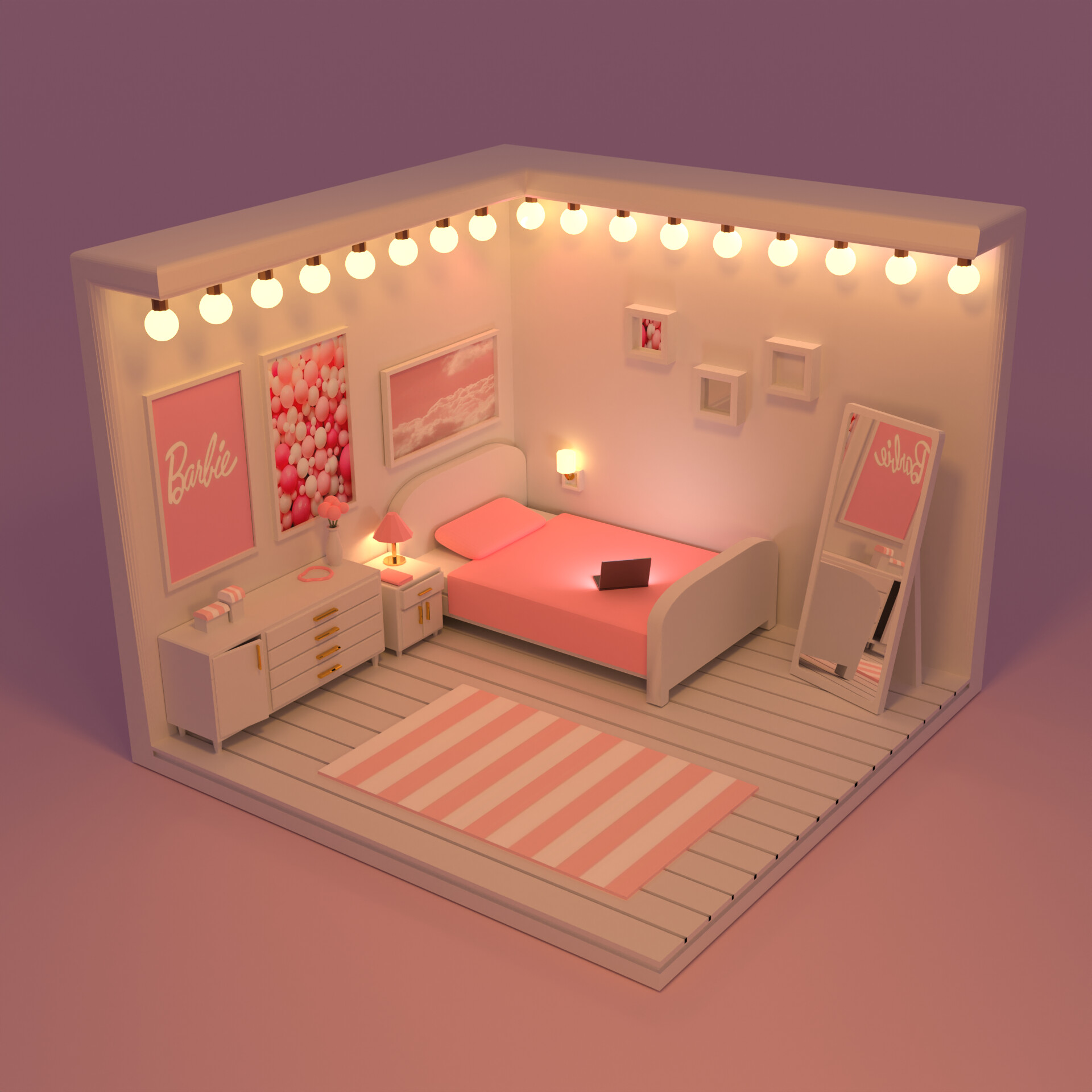 ArtStation - The pink room