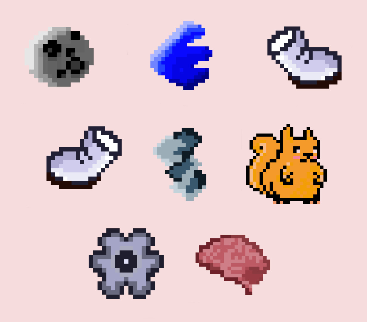 ArtStation - pixel icons and buttons for a game