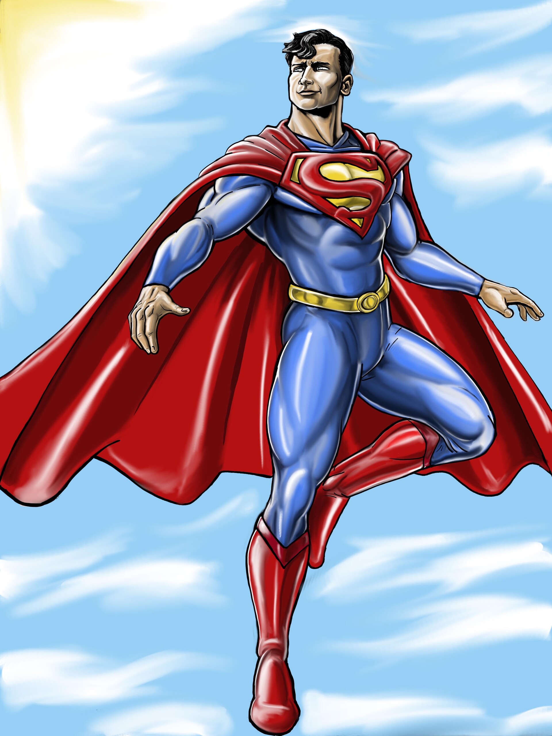 Superman Drawing Color