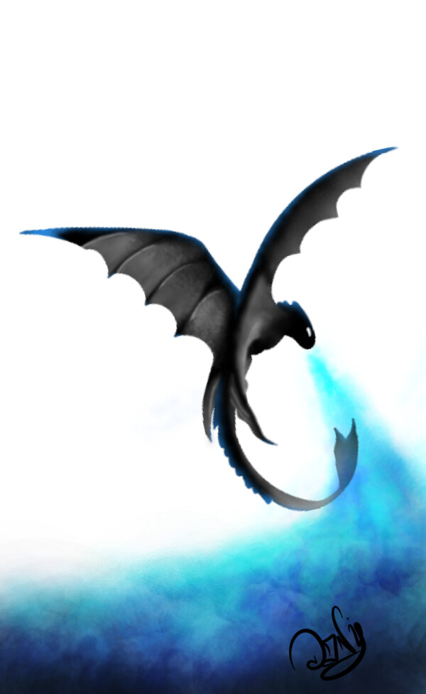 night fury flying silhouette