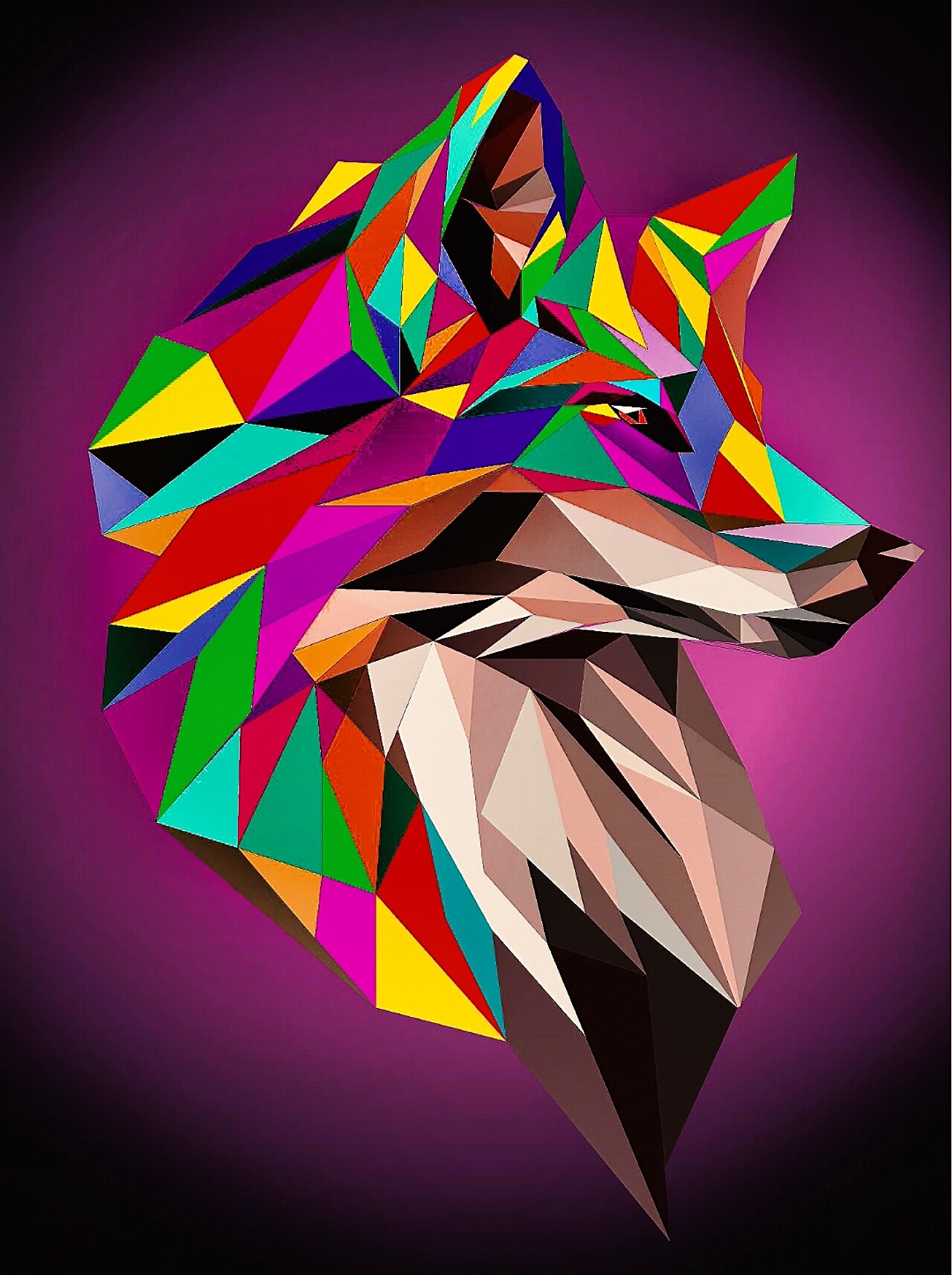 ArtStation - Low Poly Wolf Art.