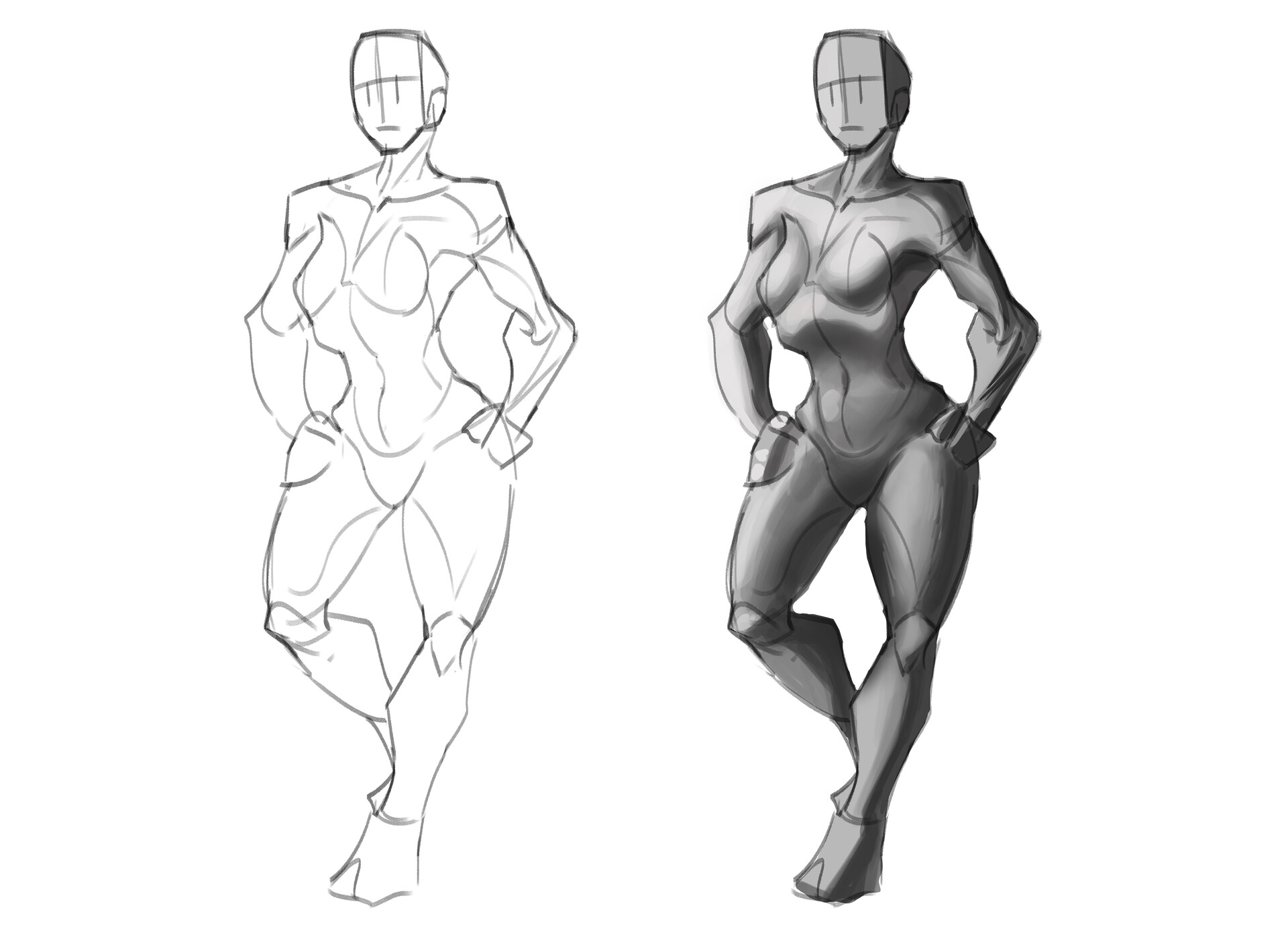 ArtStation - Week 1 of Anatomy Sketches (Sketch Dump)