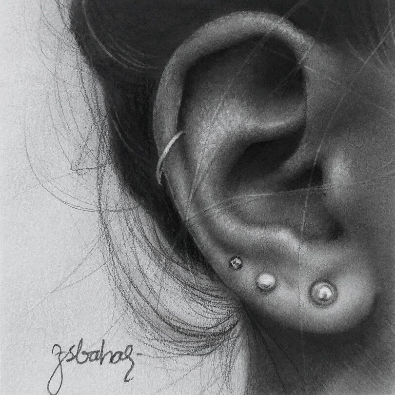 how to draw a earring