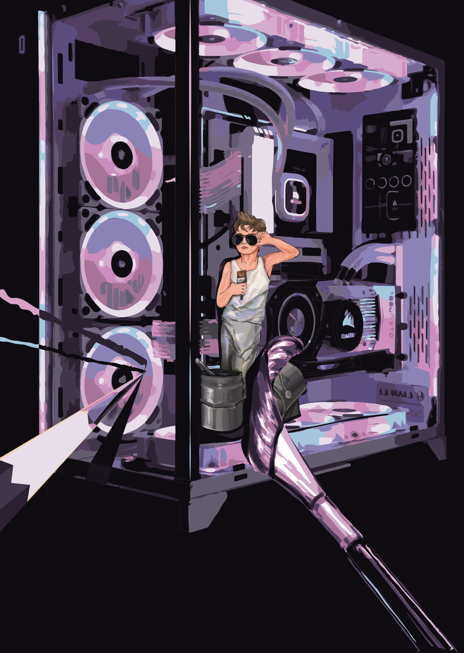 ArtStation - Fancy computer poster