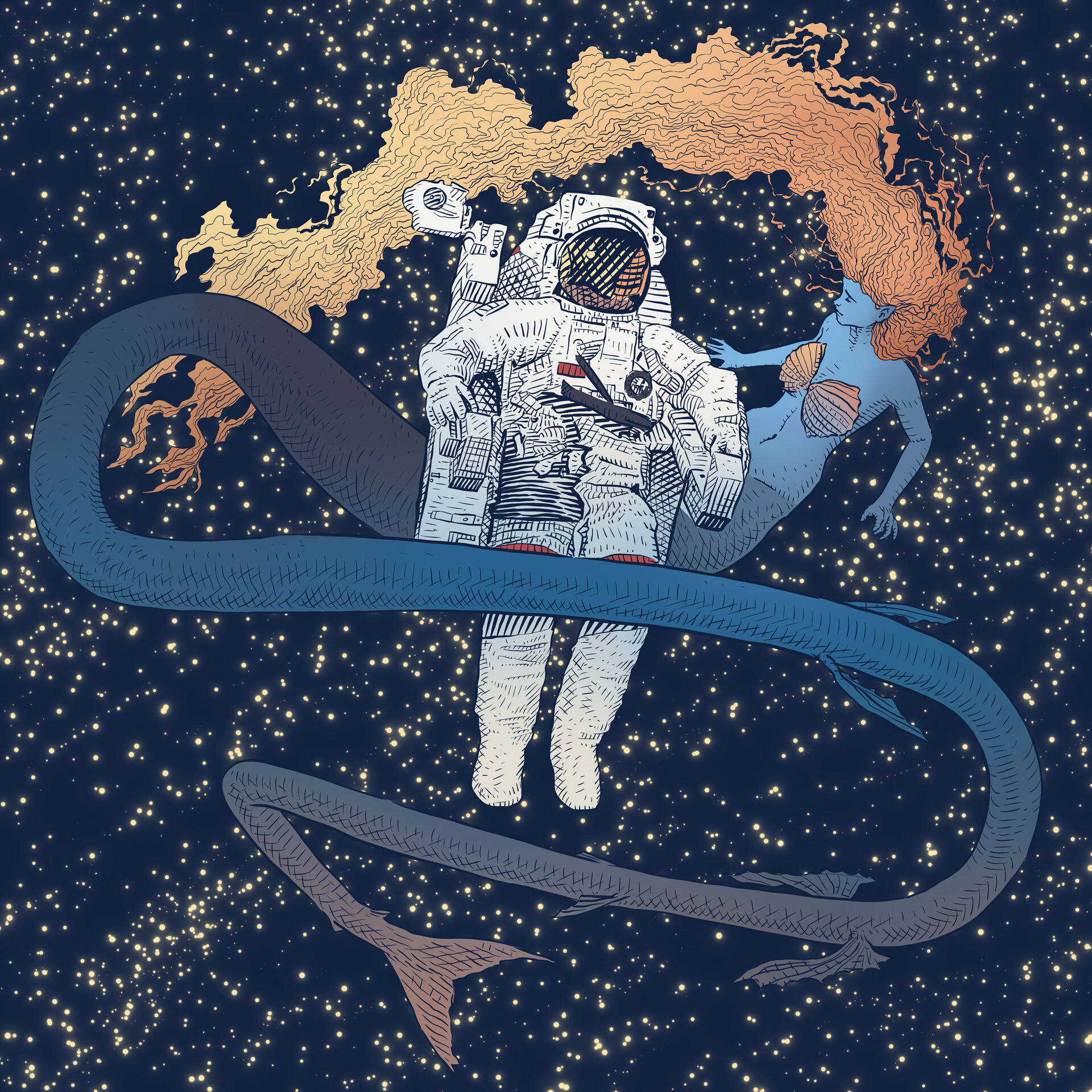 ArtStation - Space Mermaid