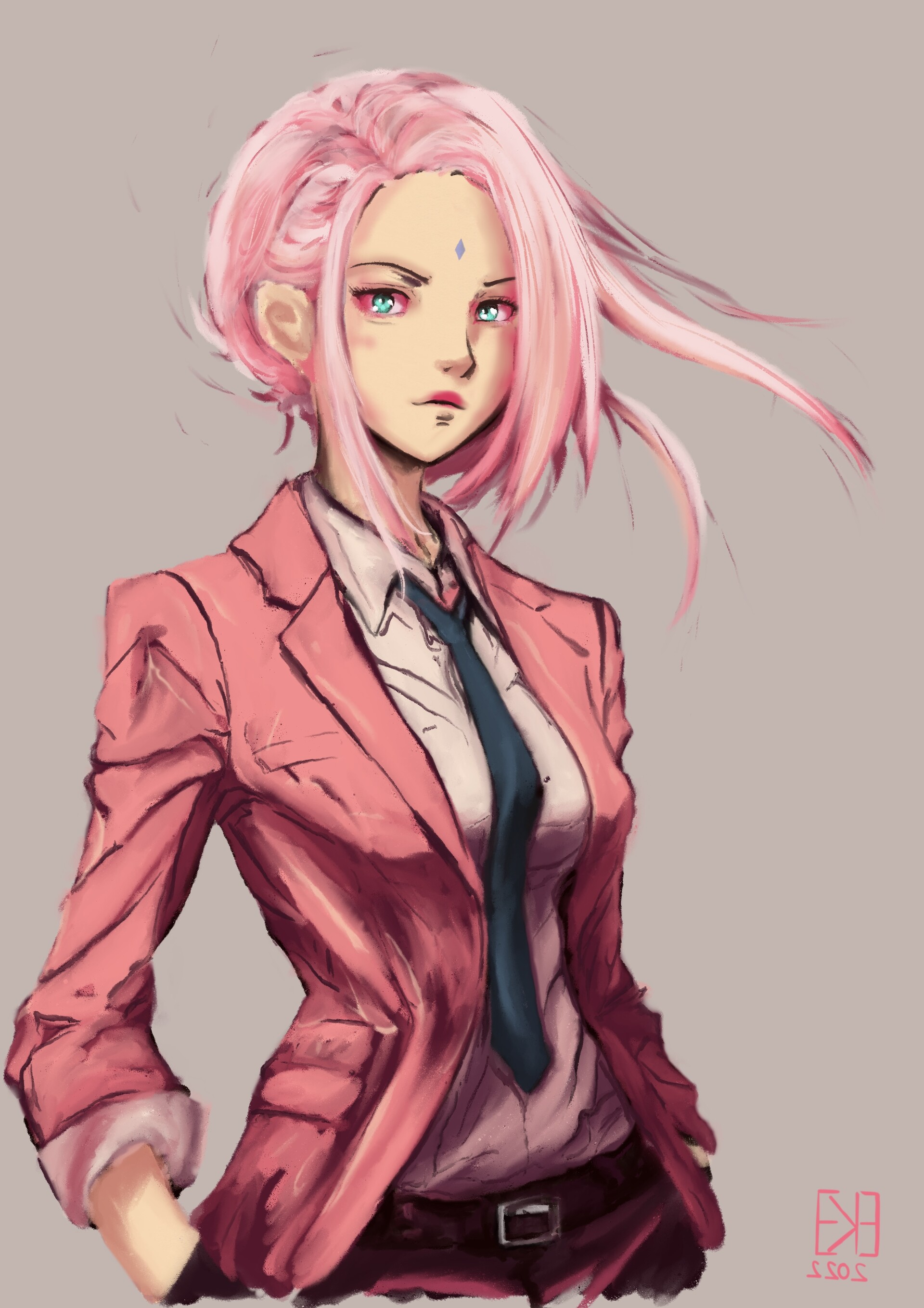ArtStation - Sakura in a Suit