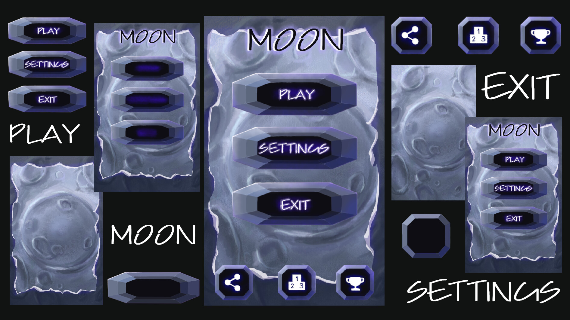 ArtStation - UI - mobile game. MOON