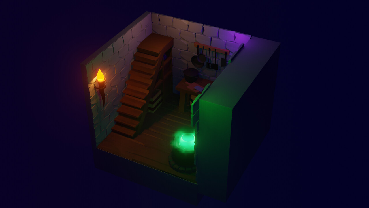 ArtStation - THE CAULDRON - BASEMENT KITCHEN
