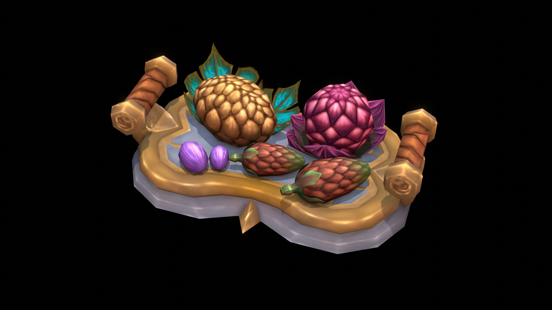 ArtStation - dragon fruit platter, master copy from wow