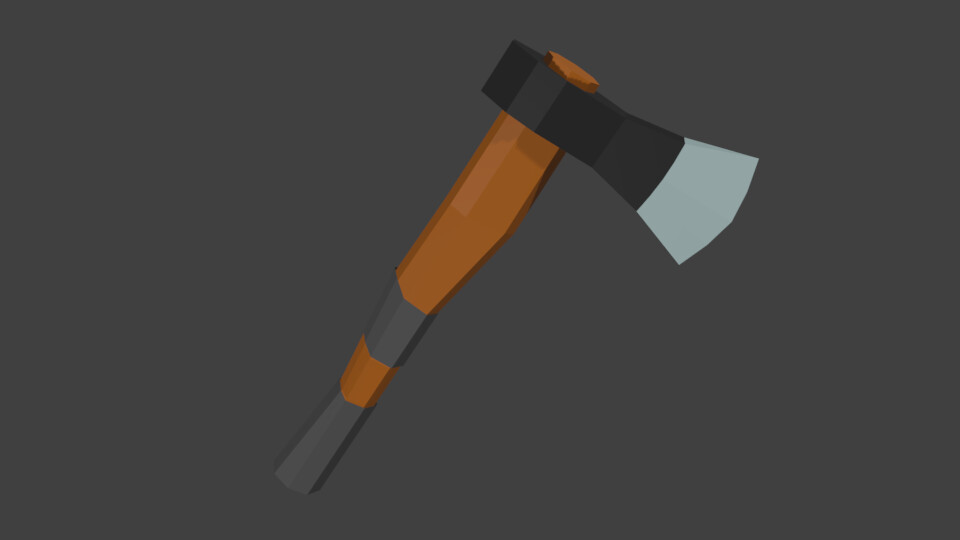 ArtStation - Metal Axe (My first 3D Model From 2019)