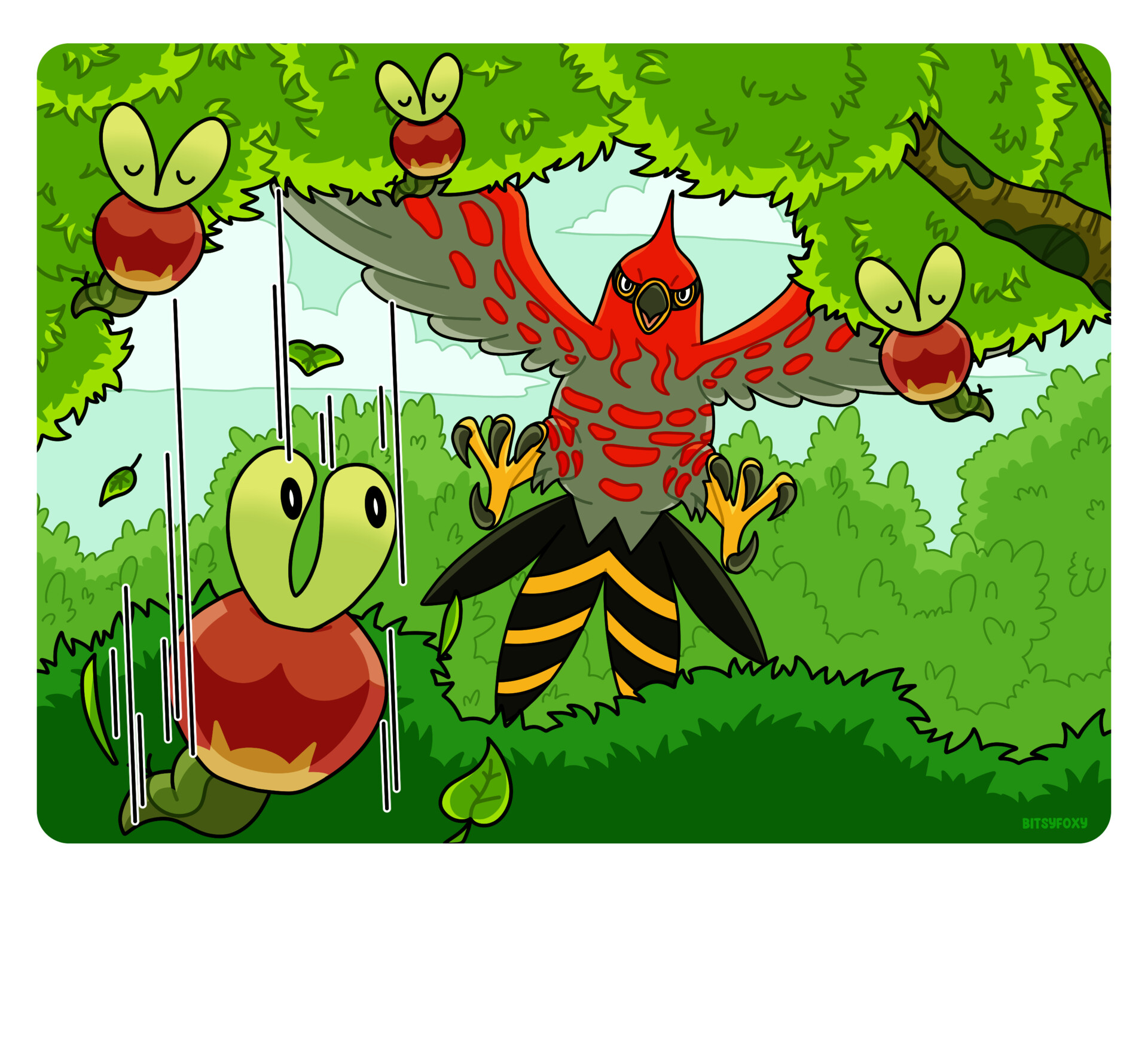 ArtStation - Applin and Talonflame