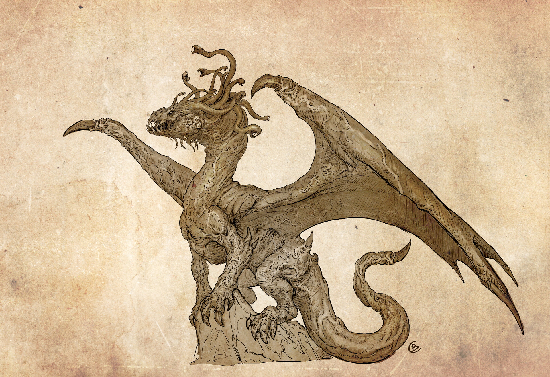 Uvuudaum Dragon by Charidimos Bitsakakis : r/ImaginaryNecronomicon