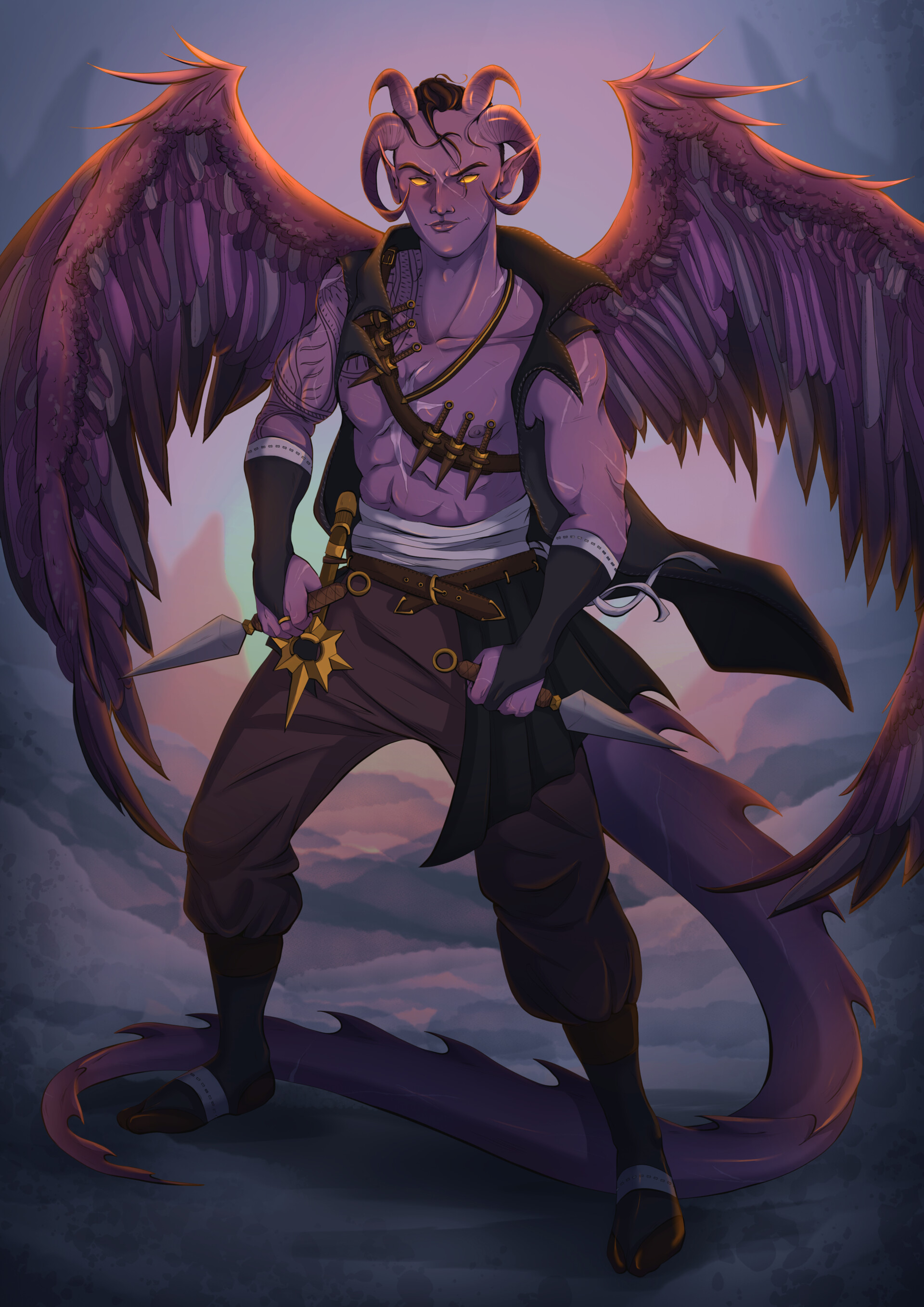 ArtStation - Tiefling Monk