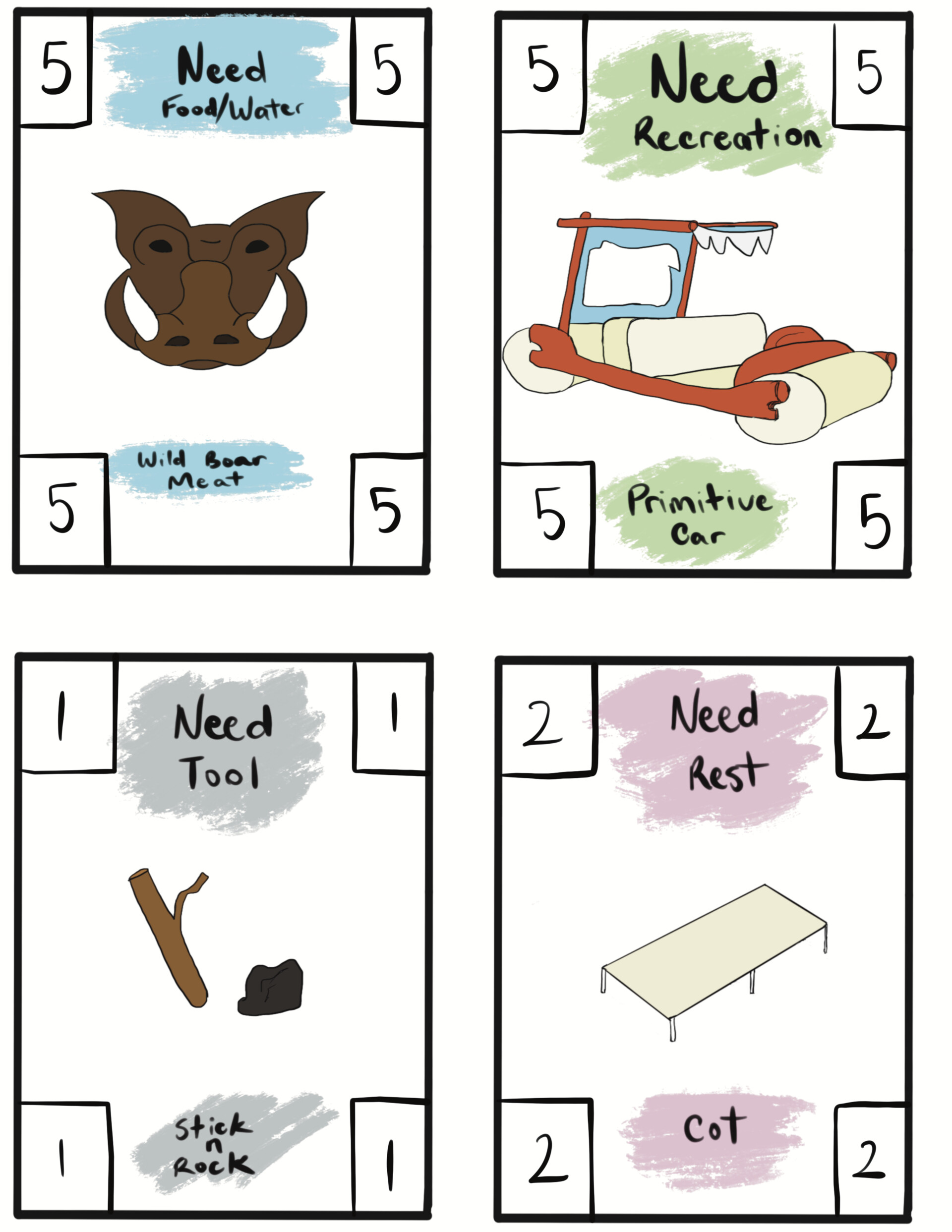 ArtStation - Original Game Cards, tokens and locations.