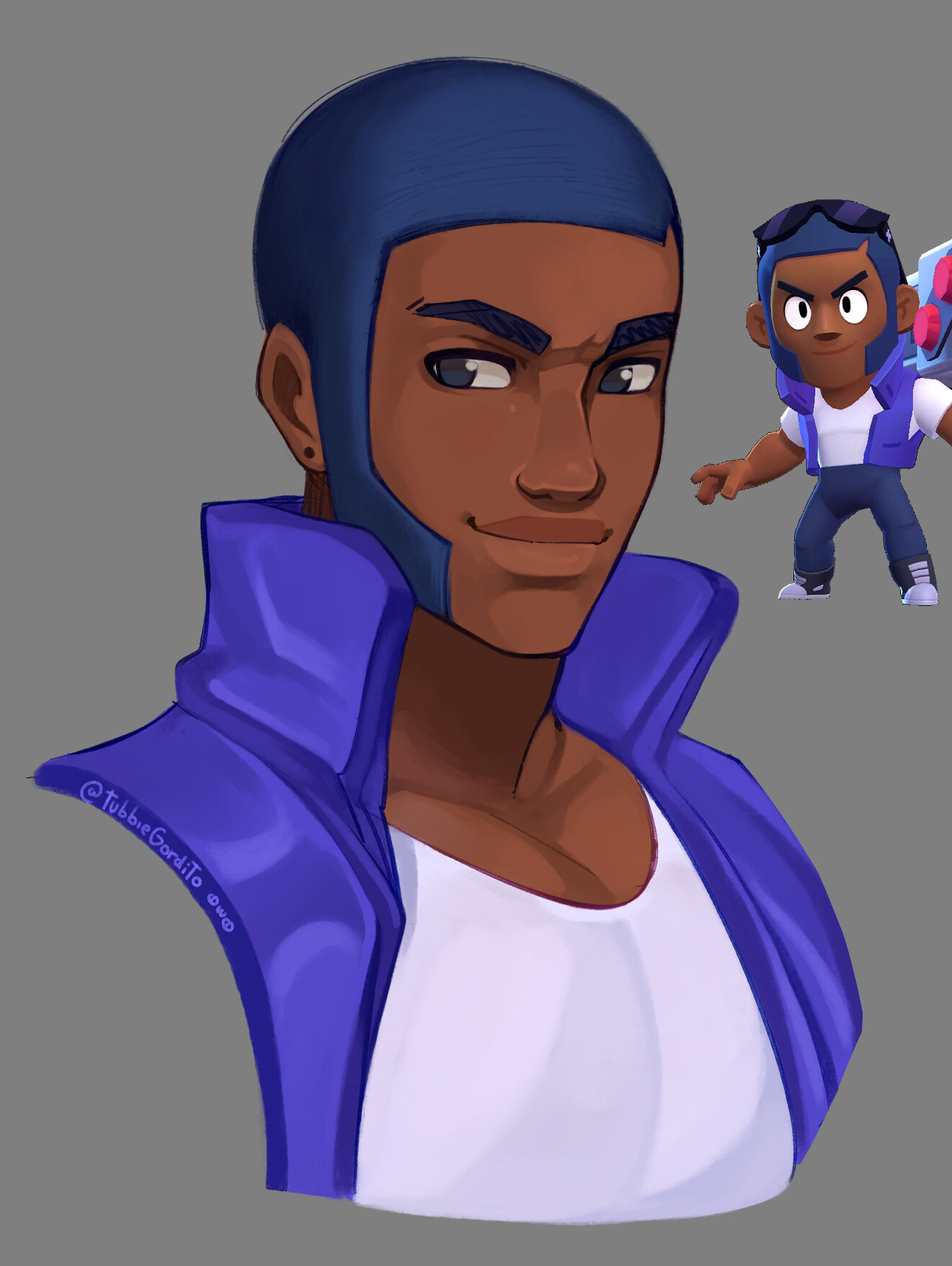 how to draw brock from brawl stars