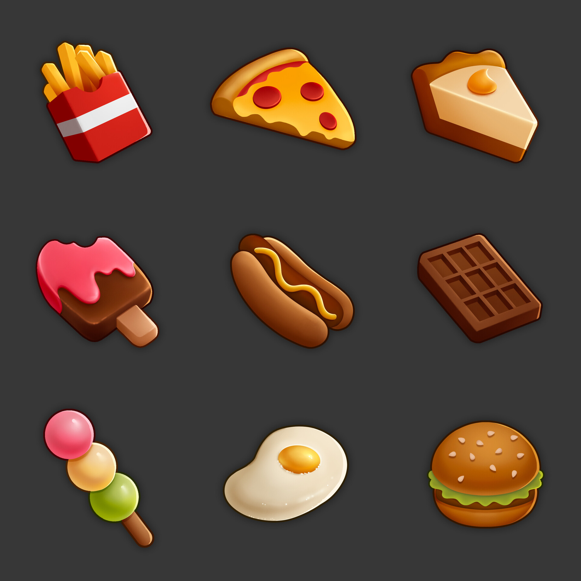 3d Food Icons