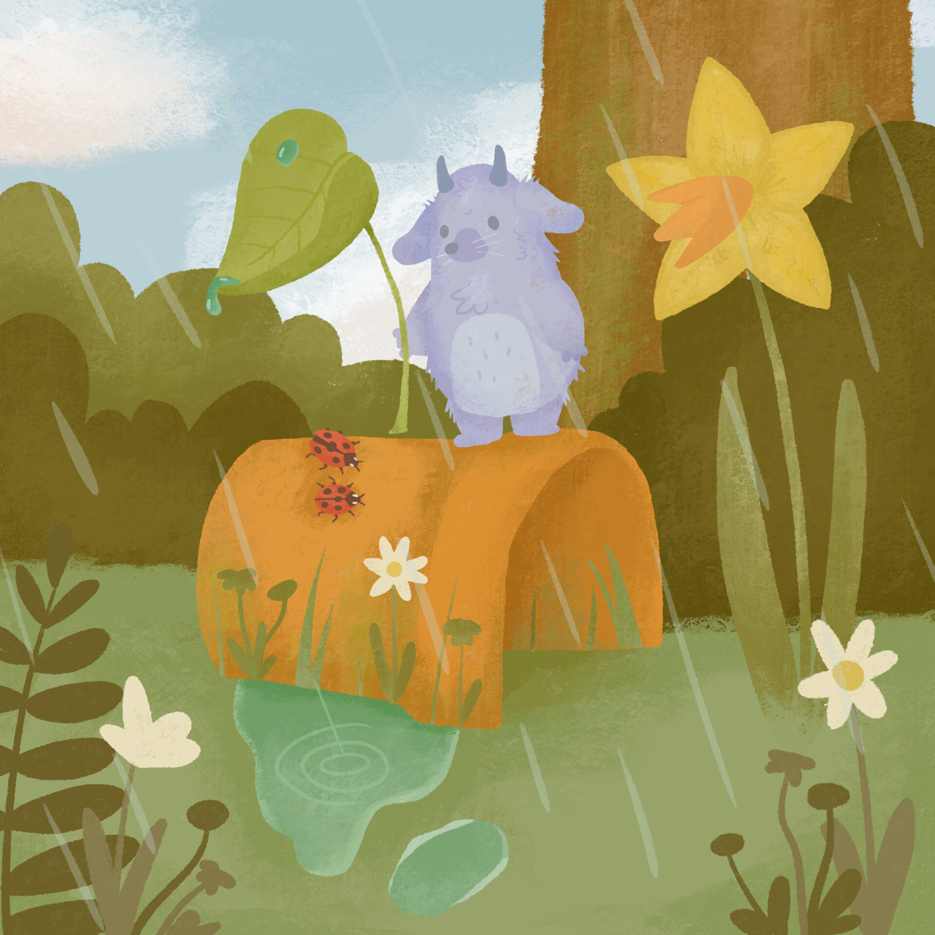 ArtStation - Joy in the rain