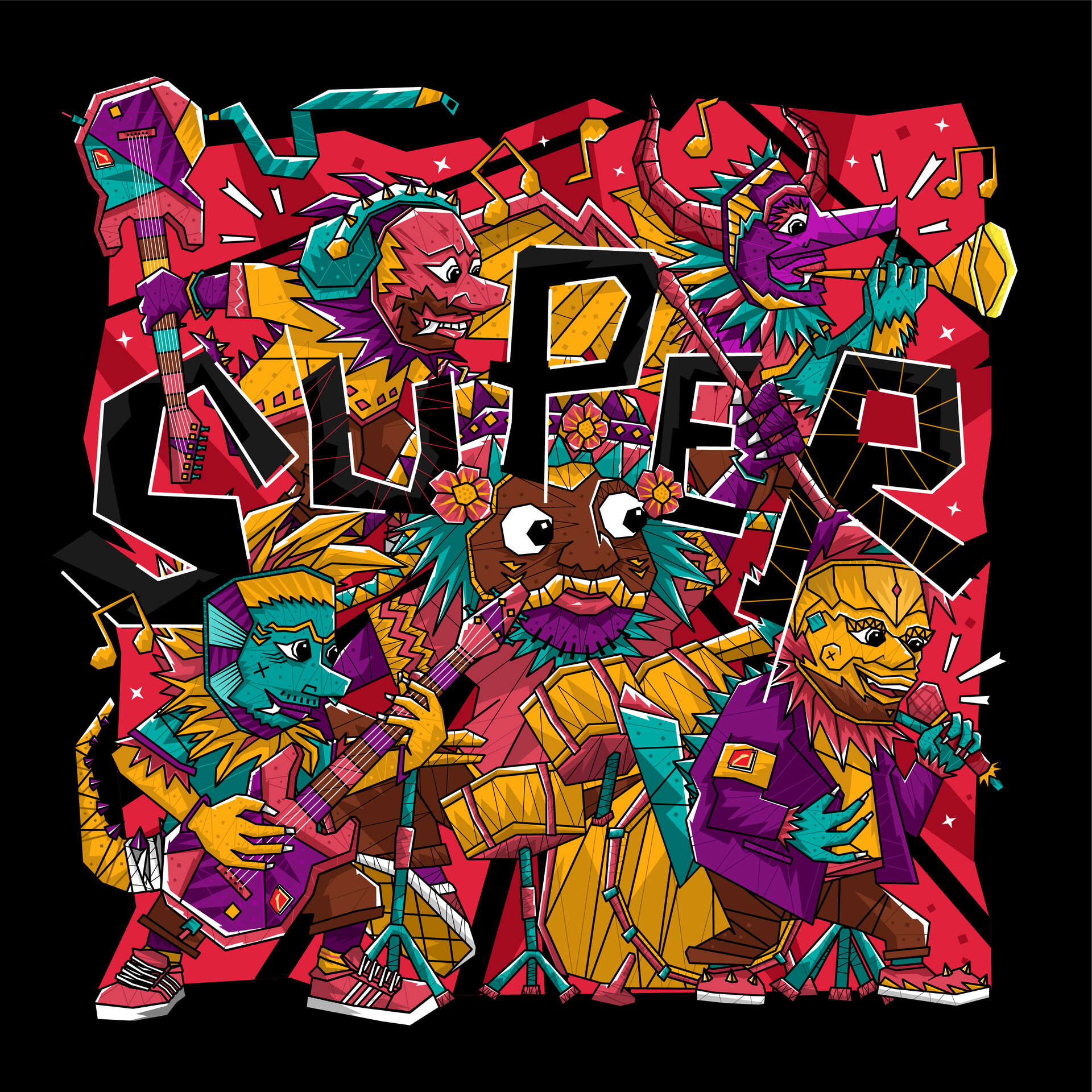 ArtStation - Super Band "Topeng" Character