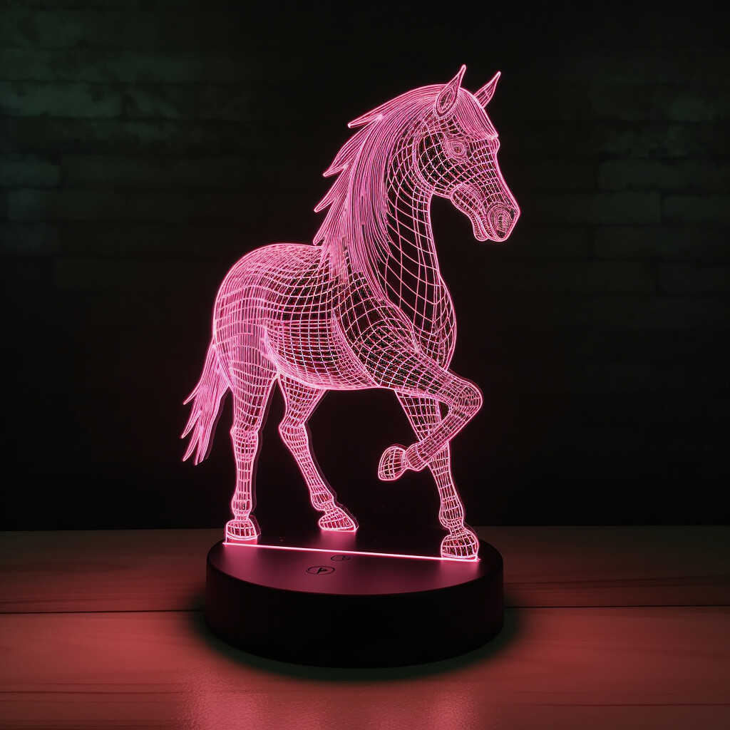ArtStation - 3D Led Lamp Designs - Horse