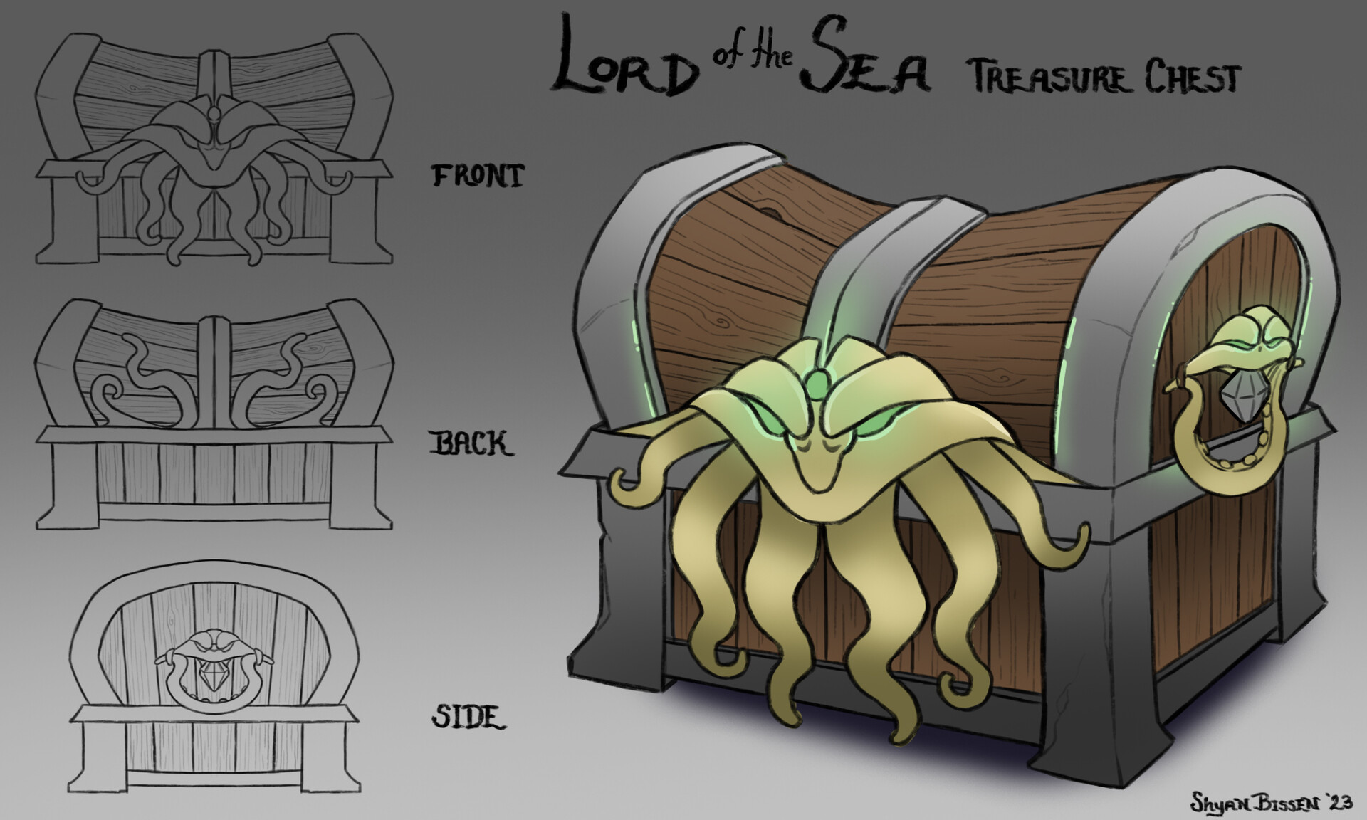 ArtStation - Lord of the Sea Treasure Chest Concept