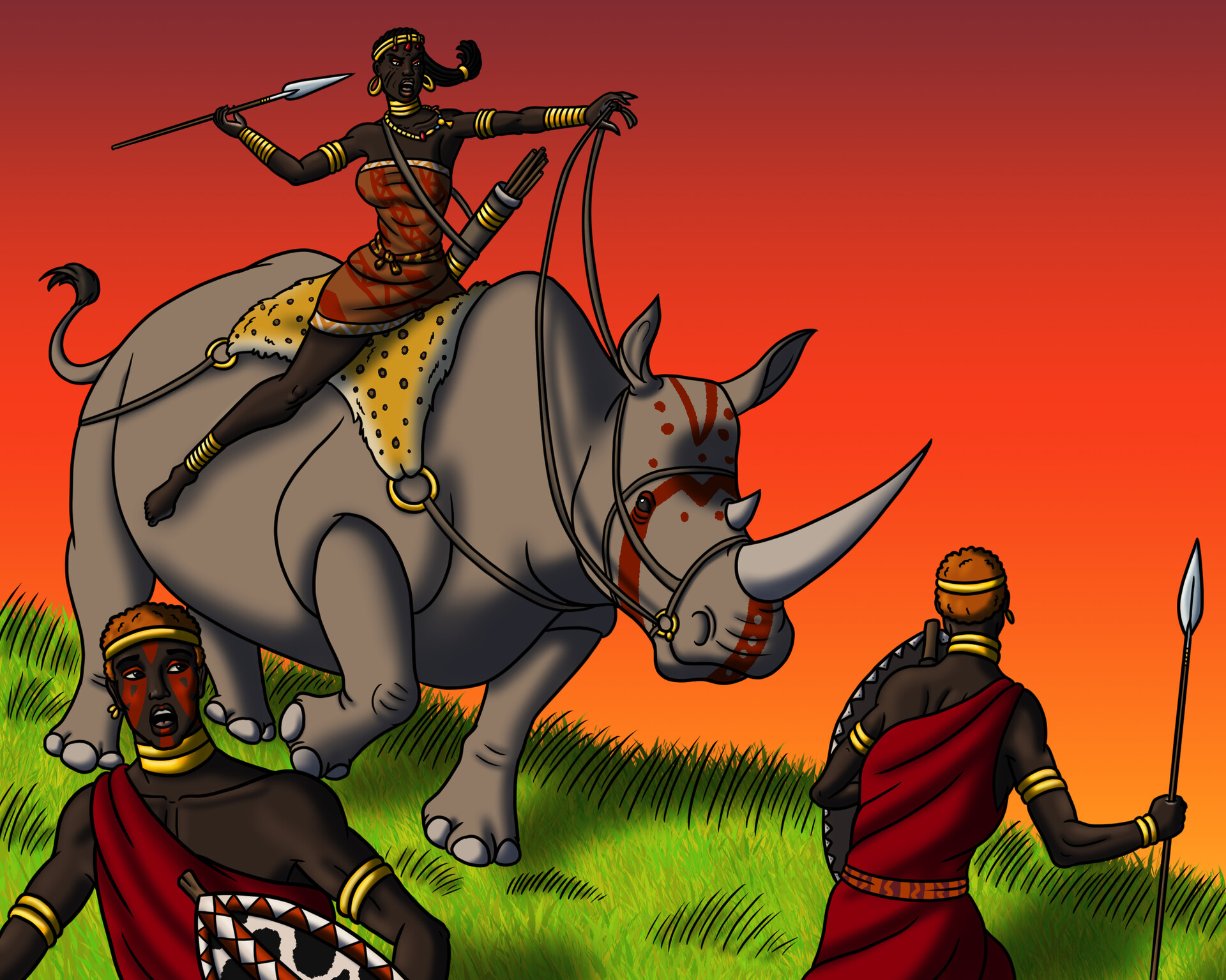 ArtStation - Attack of the Rhino Rider