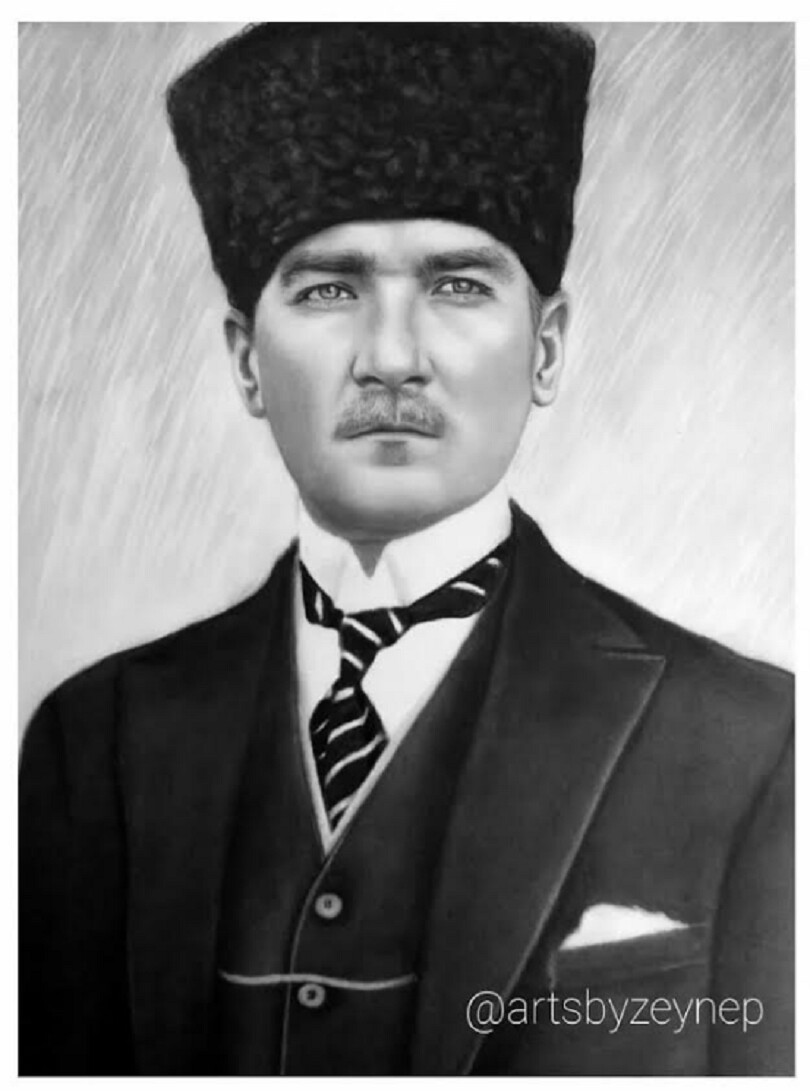 ArtStation - Atatürk graphite drawing 35x50 cm