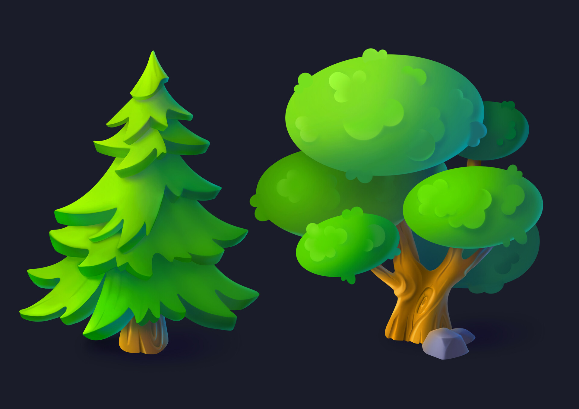 ArtStation - Trees Casual Set