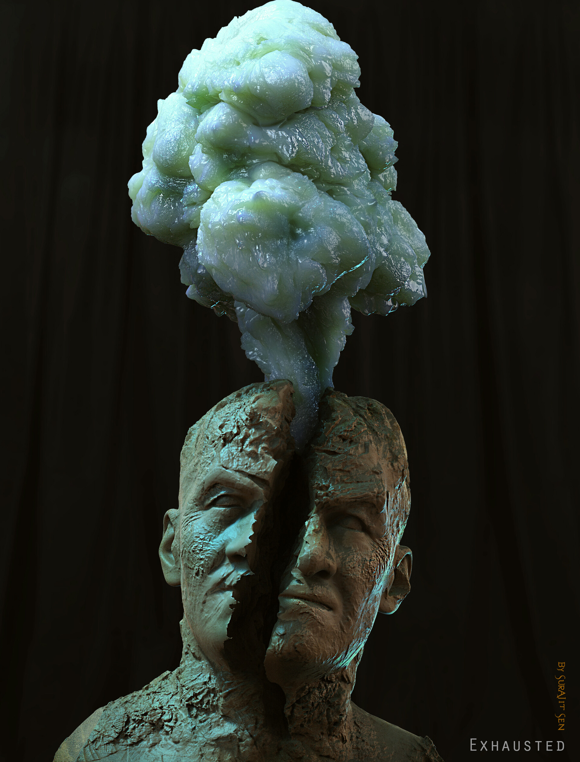 ArtStation - Exhausted!- Digital Sculpture by Surajit Sen